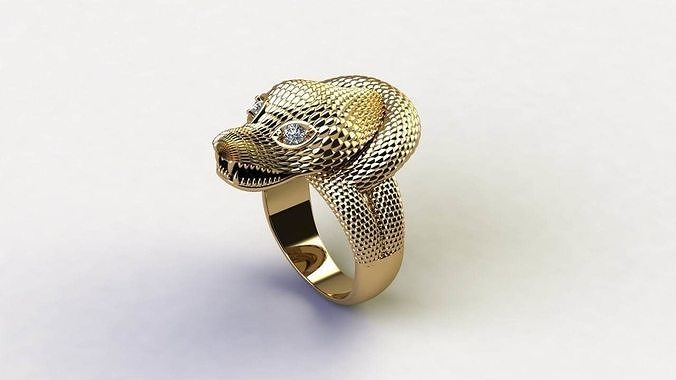 Cobra Snake Ring New Design Cad File 3D model | CGTrader