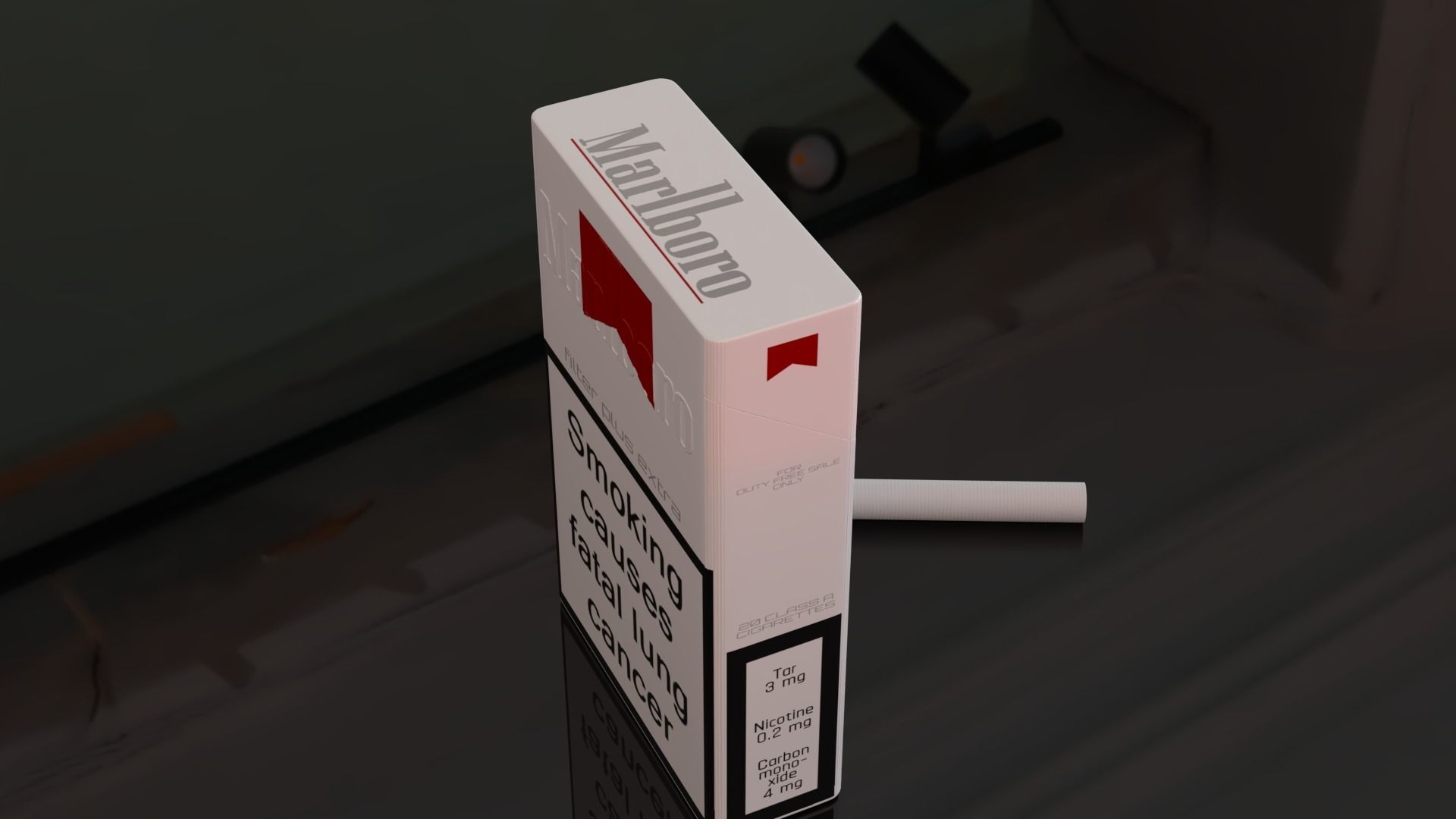 3D model Marlboro Filter Plus Extra cigarettes 3D Model VR / AR / low ...