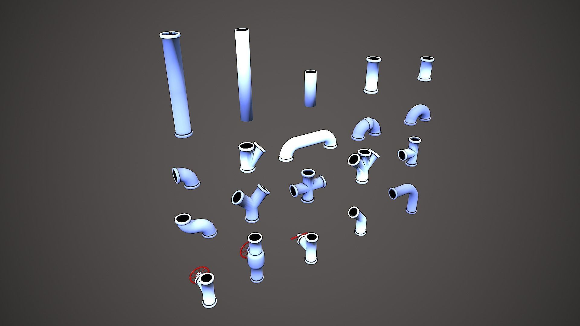 3D model MODULAR PIPES CARTOON STYLIZED VR / AR / low-poly | CGTrader