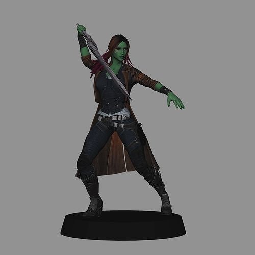 Gamora Avengers Infinity War LOW POLY 3D model 3D printable | CGTrader