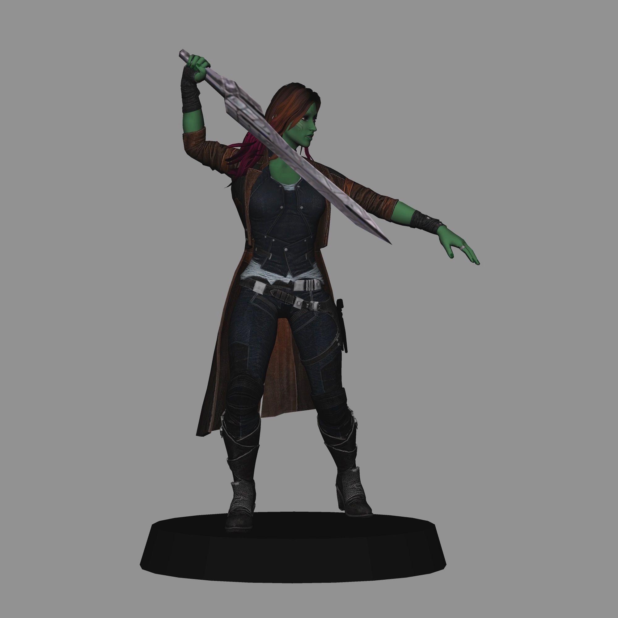 Gamora Avengers Infinity War LOW POLY 3D model 3D printable | CGTrader