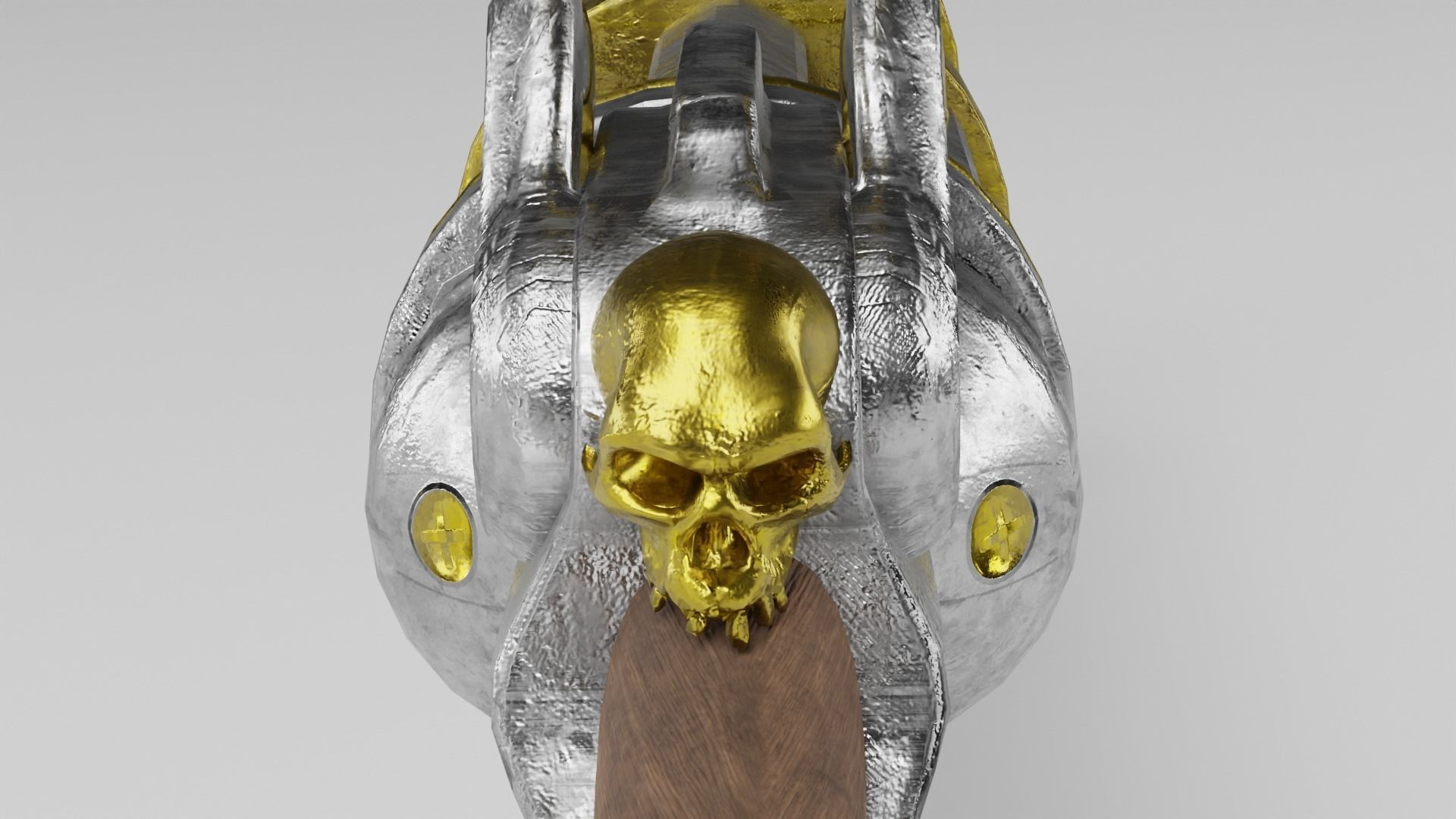 3D model Gothic six barreled machine gun VR / AR / low-poly | CGTrader