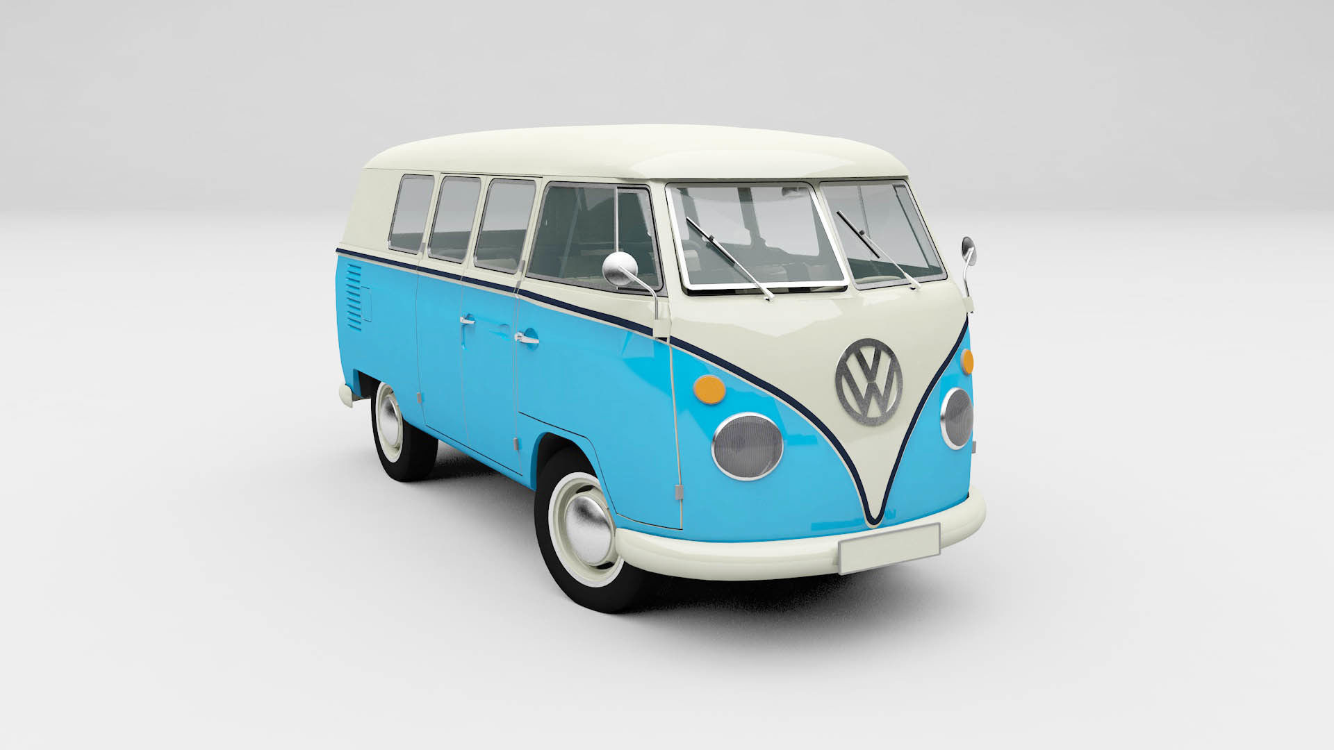 Volkswagen Type 1 Bus Van 3D model | CGTrader