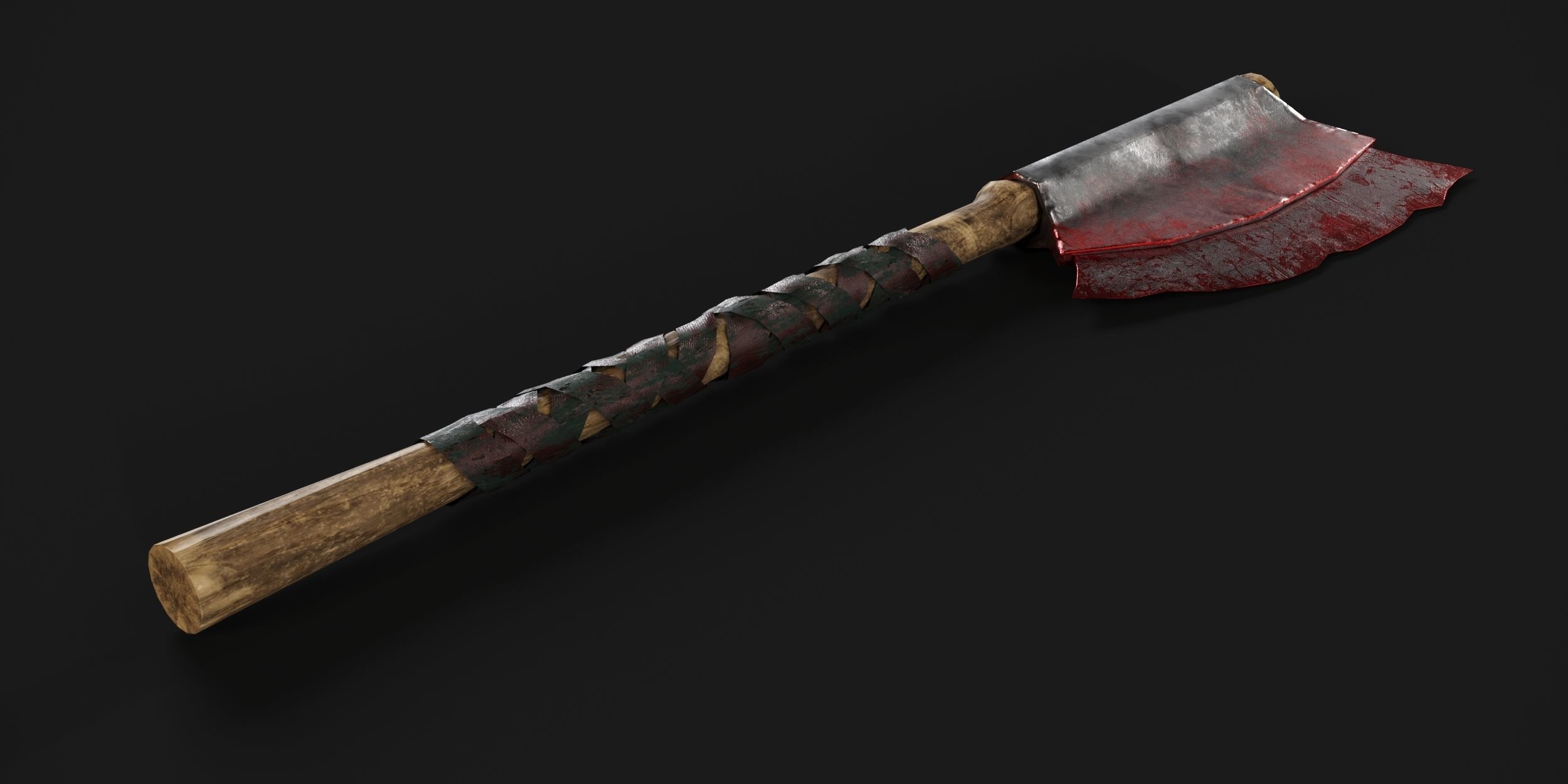 3D model Diablo Style Two Handed Cleaver w 2 length 2 color VR / AR ...