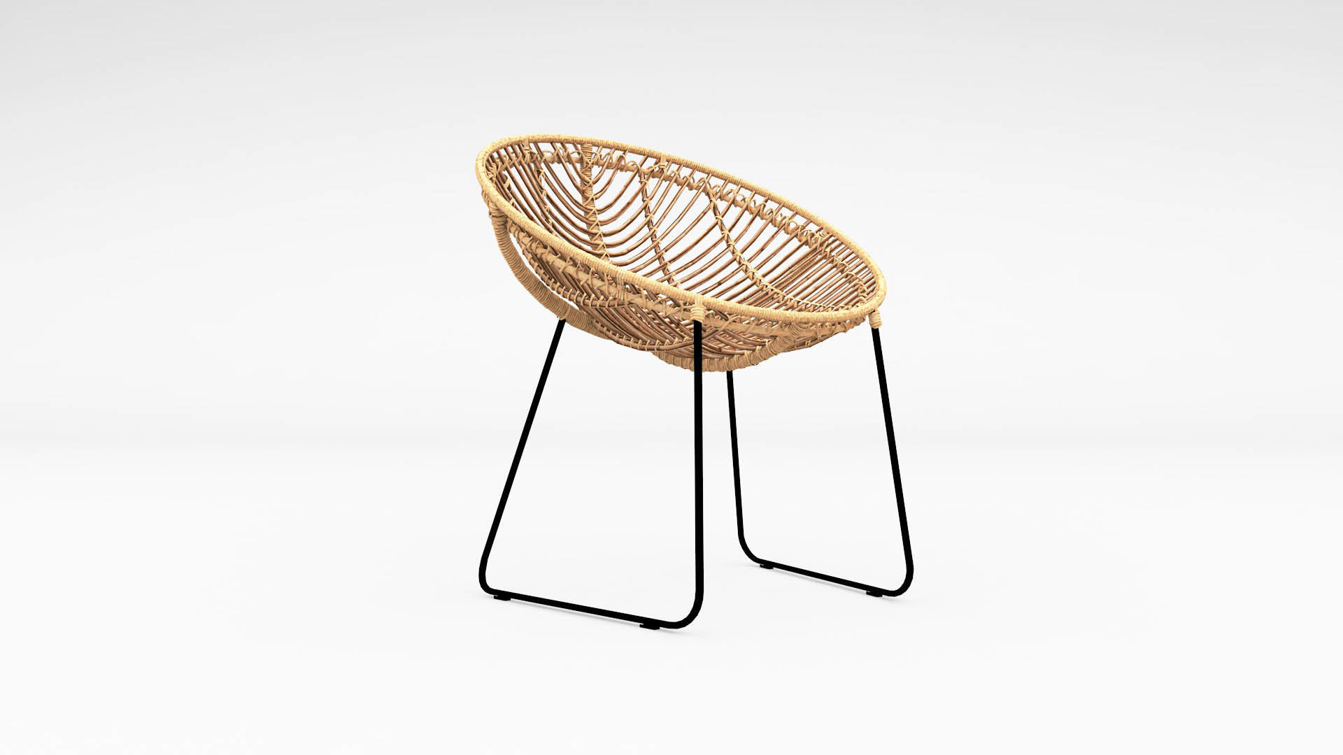 Rattan Lounge Chair 3D model | CGTrader