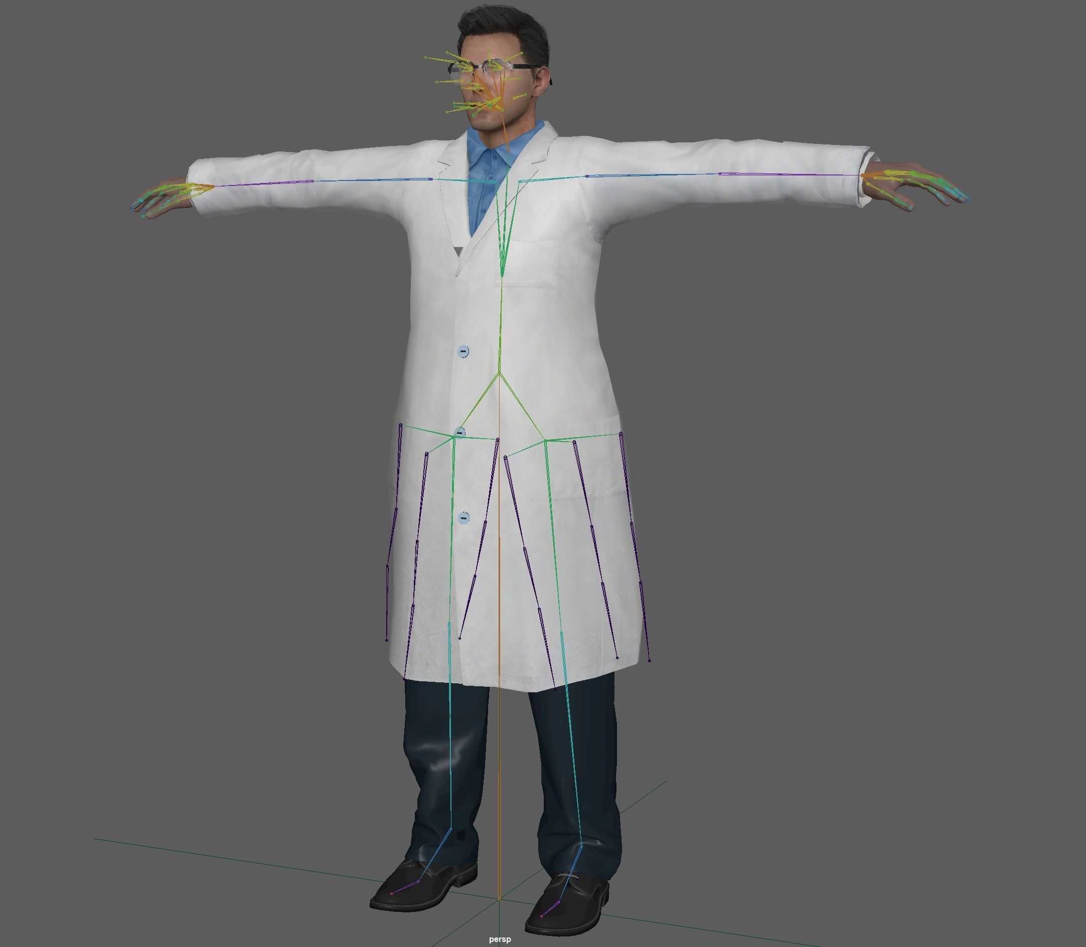 Scientist Doctor Rig 3D model rigged | CGTrader