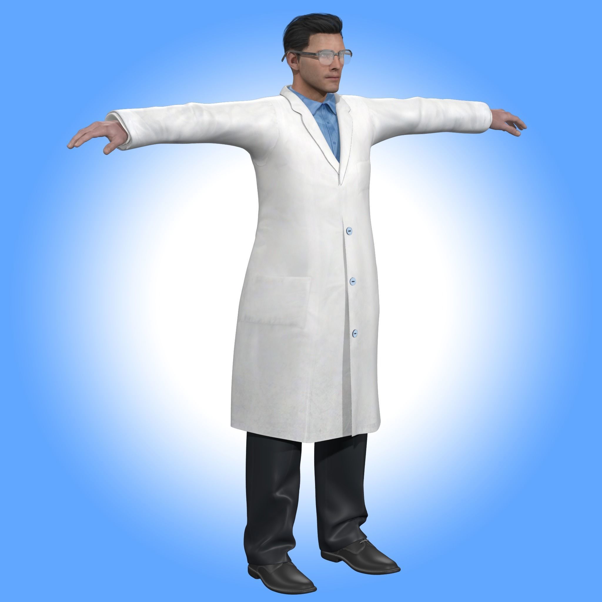 Scientist Doctor Rig 3D model rigged | CGTrader