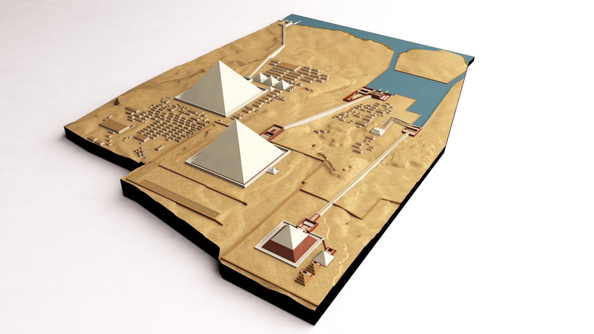 Giza Plateau true scale model 3D model | CGTrader