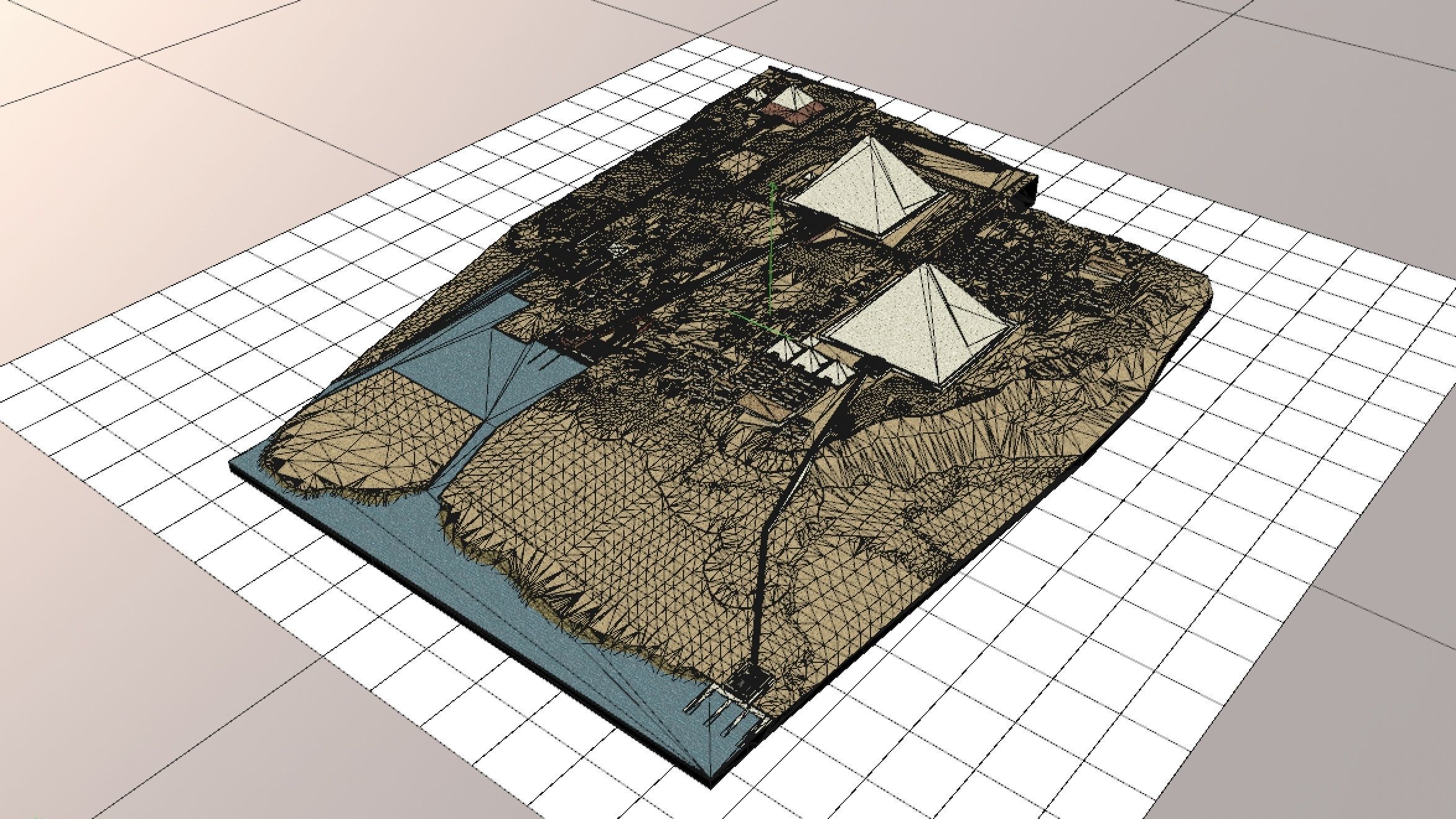 Giza Plateau true scale model 3D model | CGTrader