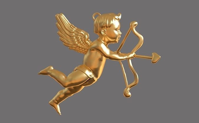 Cupid Pendant 3D model 3D printable | CGTrader