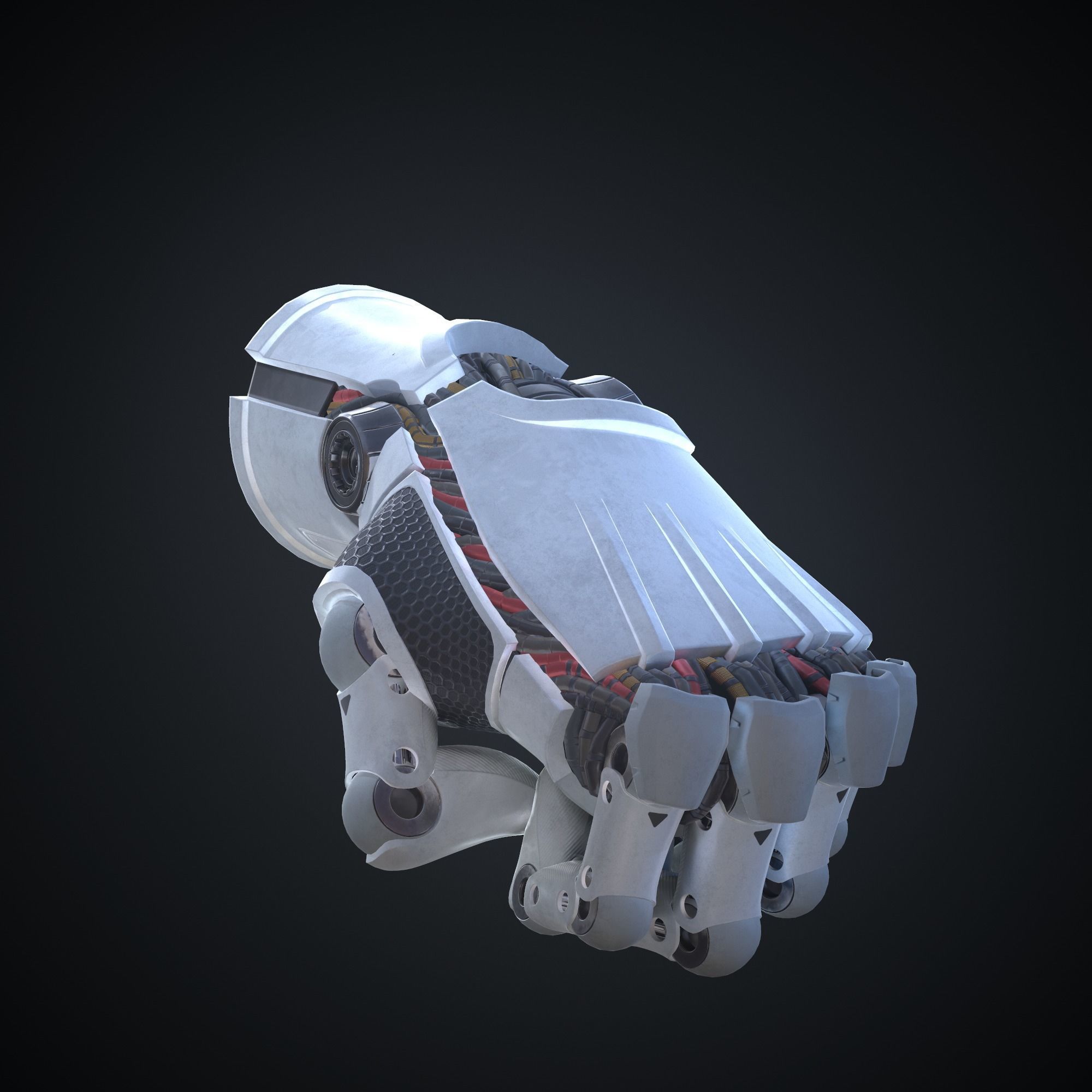 Sci-fi robotic hand 3D model rigged | CGTrader
