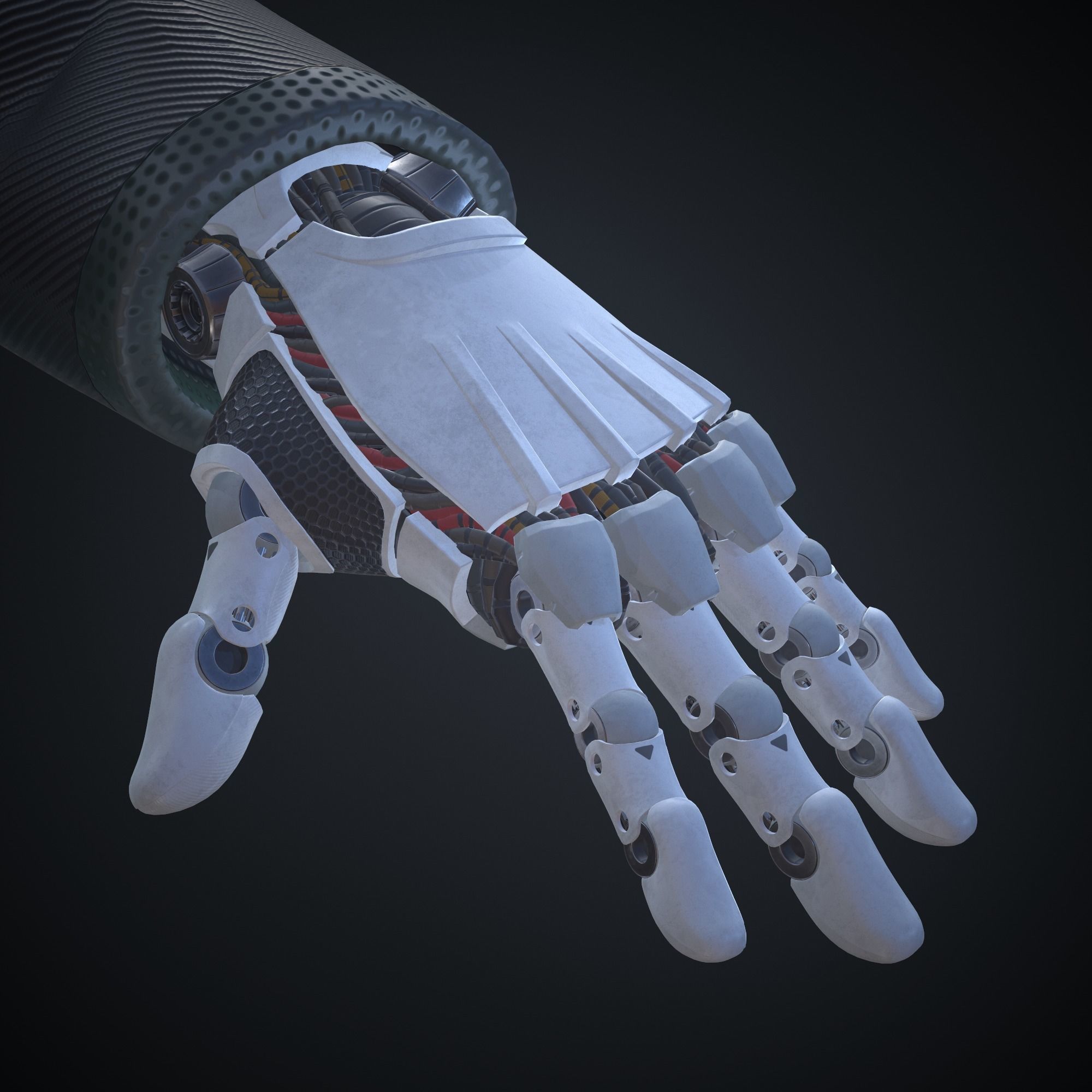 Sci-fi robotic hand 3D model rigged | CGTrader