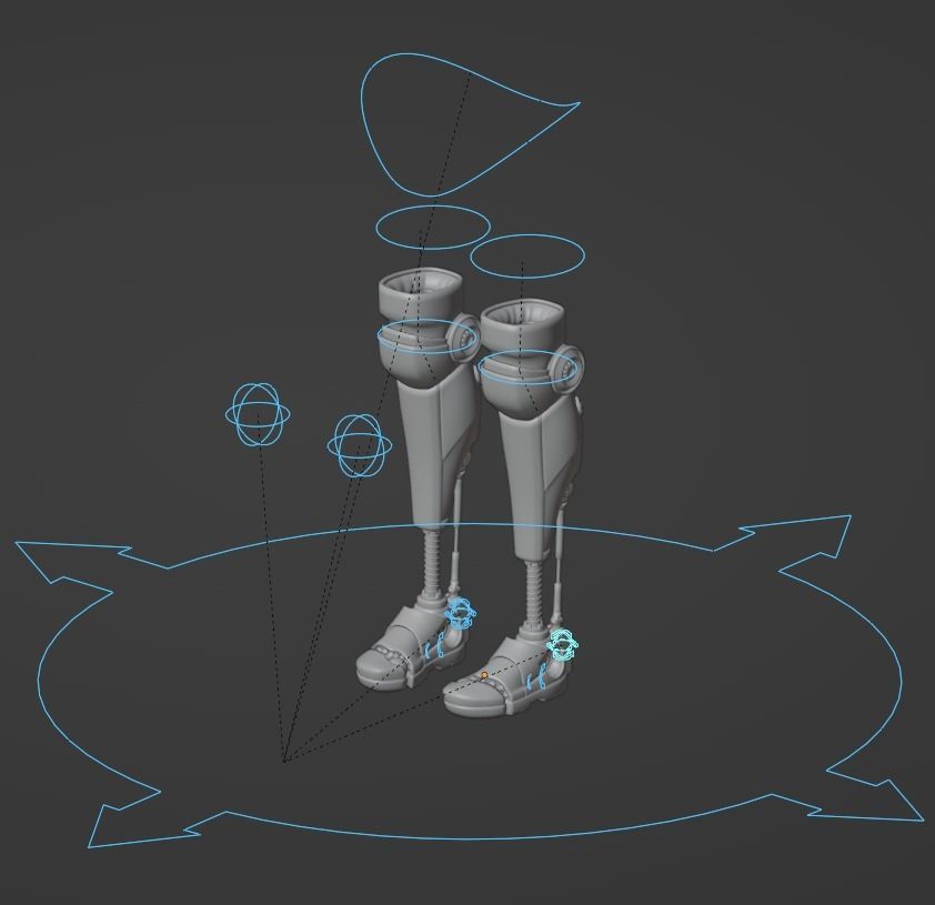 Sci-fi robotic leg 3D model rigged | CGTrader