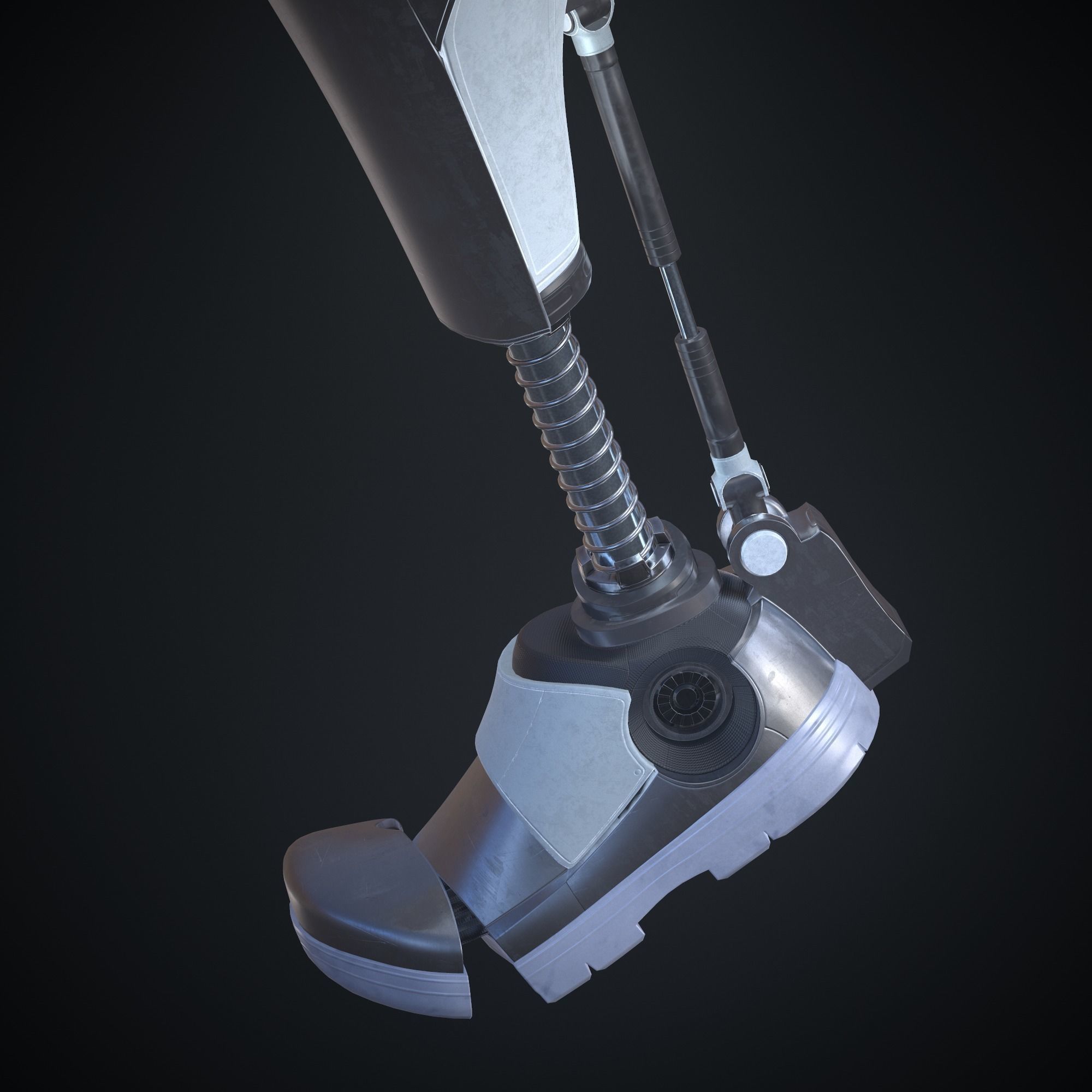 Sci Fi Robotic Leg 3d Model Rigged Cgtrader