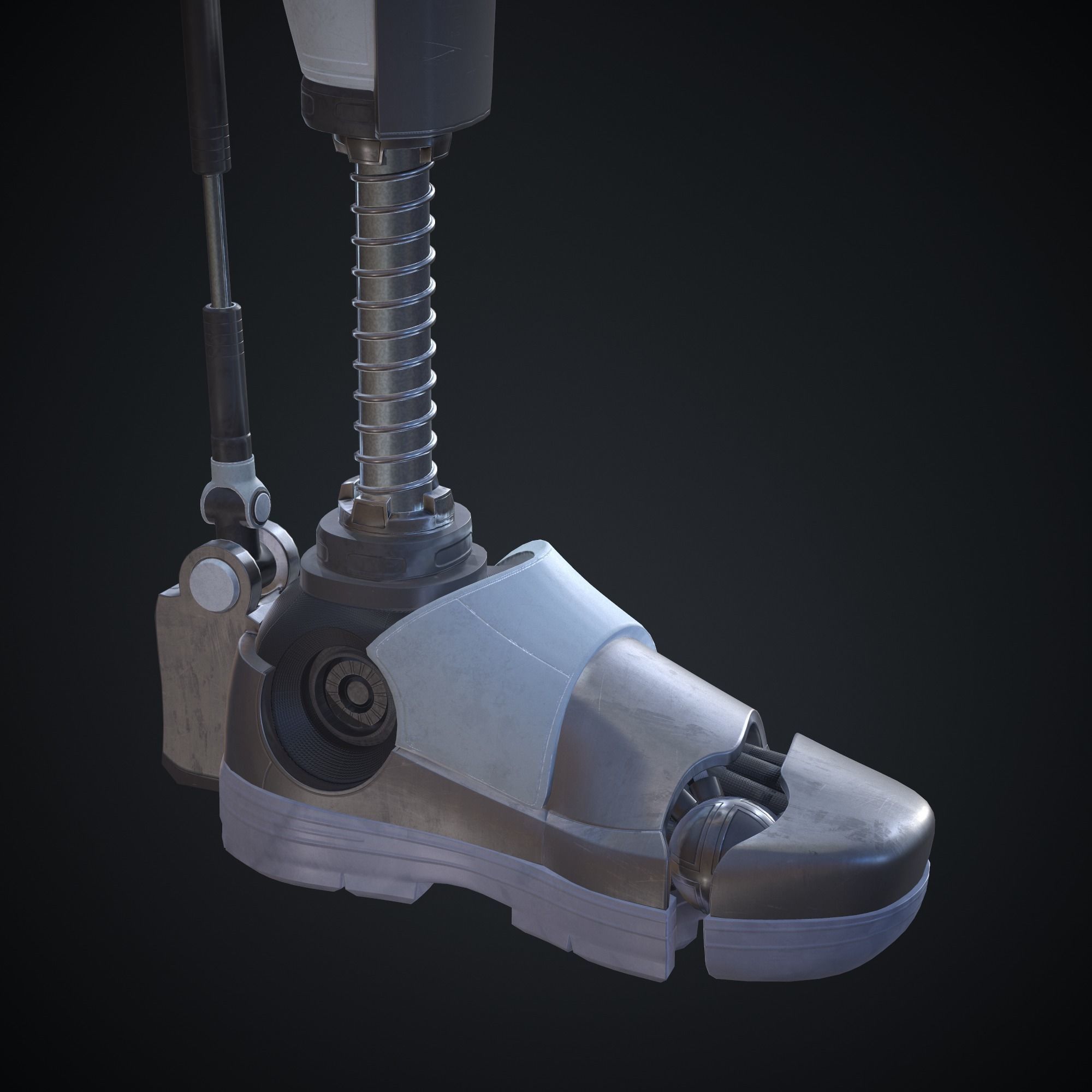 Sci-fi robotic leg 3D model rigged | CGTrader