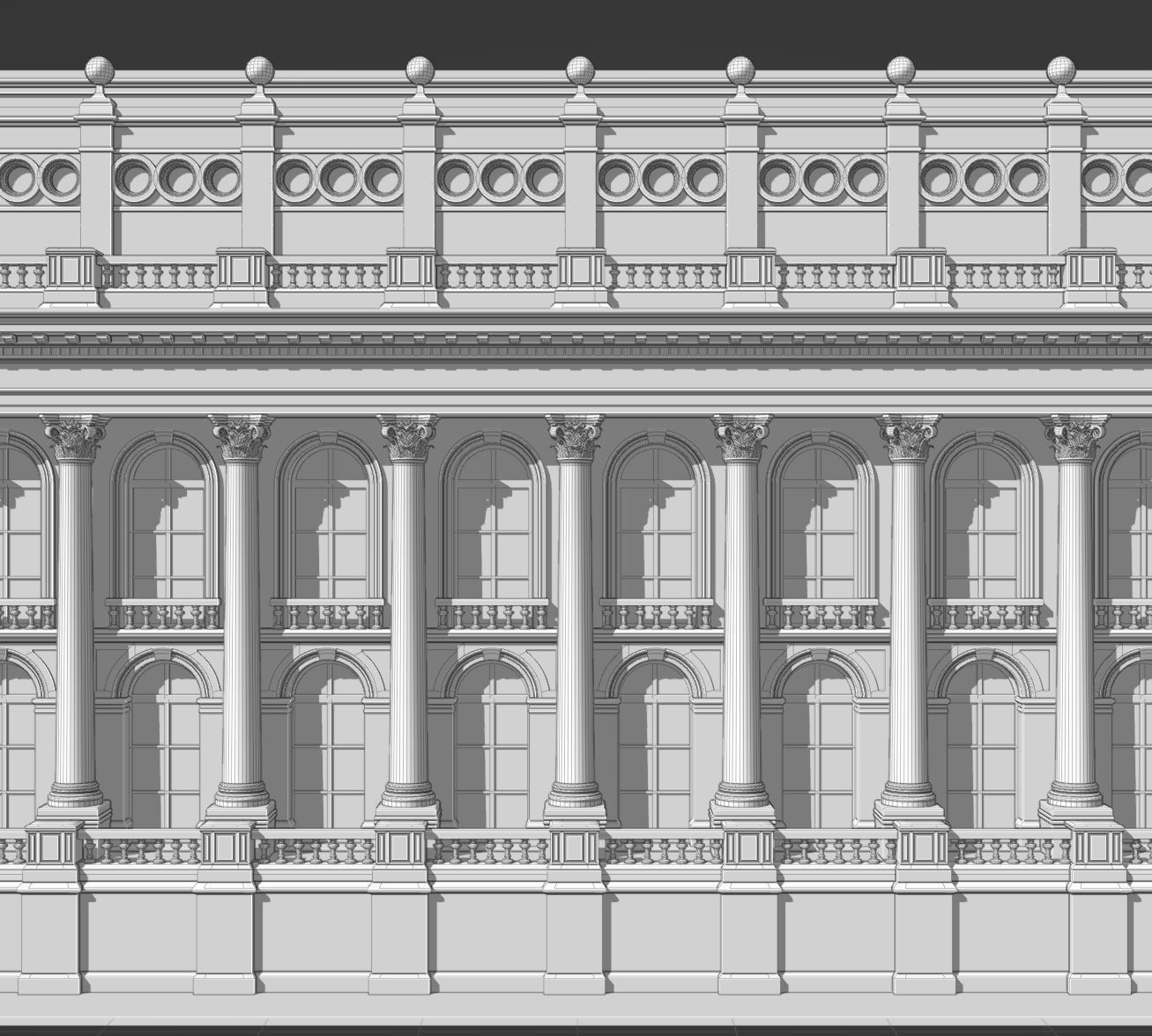Historic Public Building 3D model | CGTrader