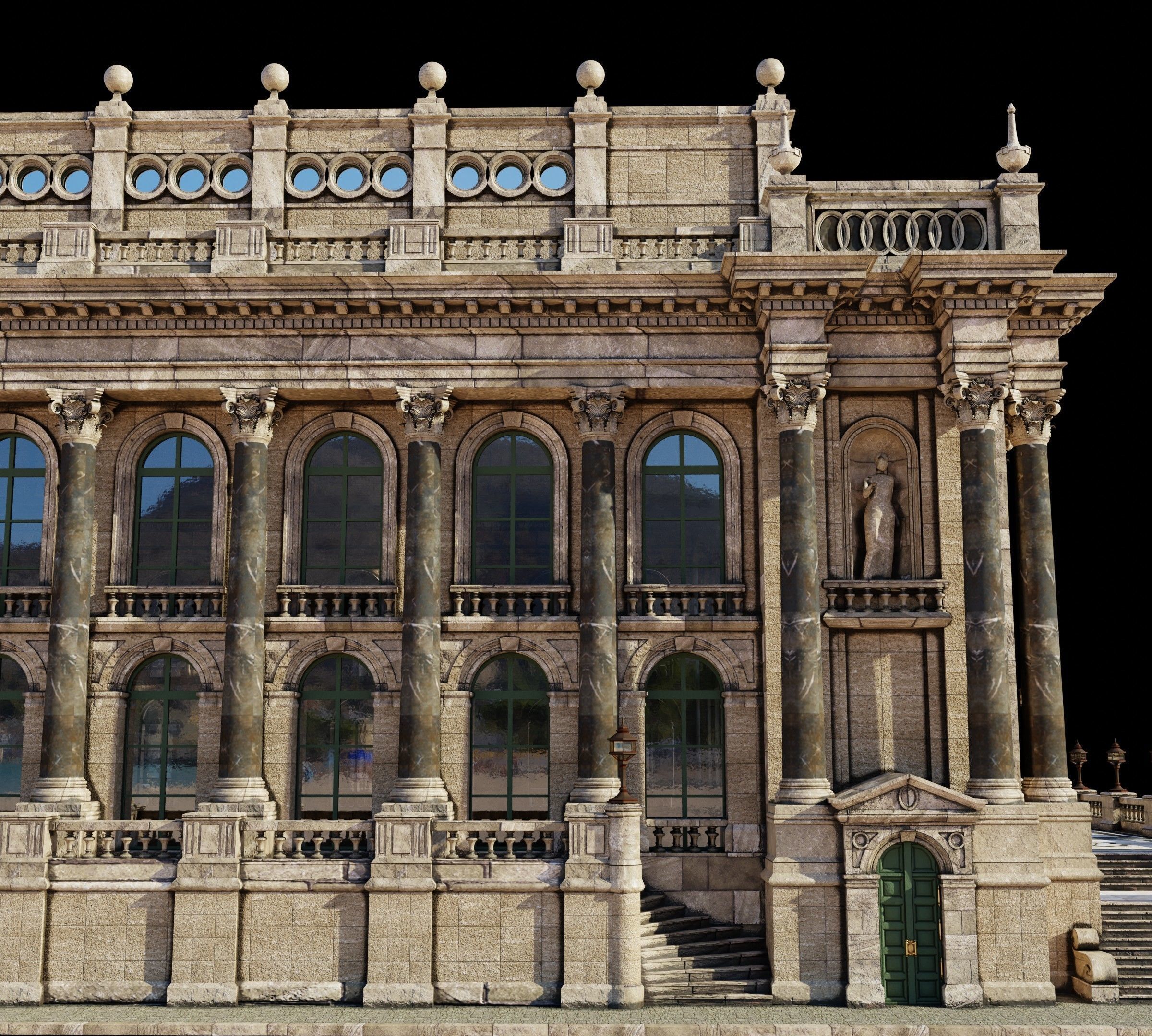 Historic Public Building 3D model | CGTrader