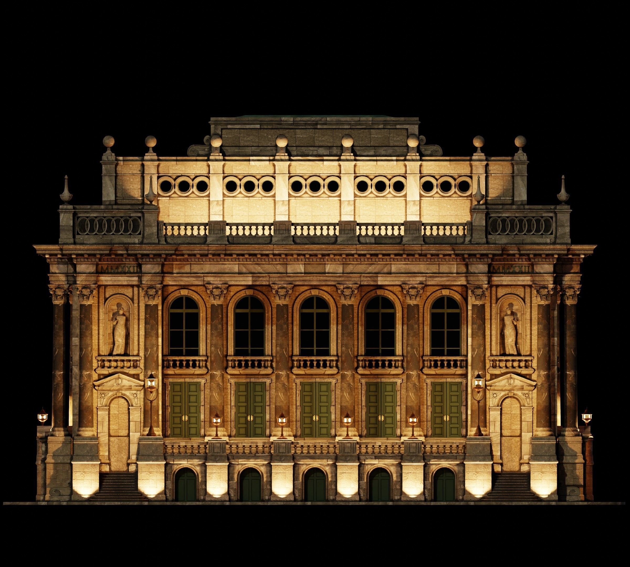 Historic Public Building 3D model | CGTrader