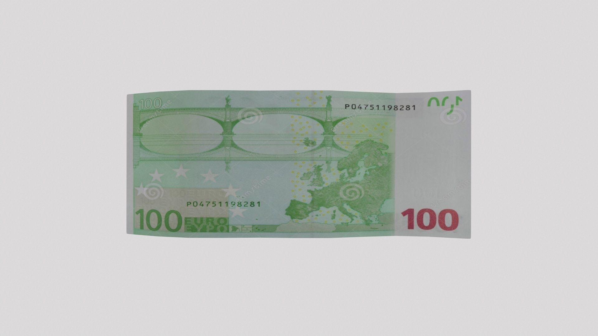 3D model 100 Euro Bill 3D Model VR / AR / low-poly | CGTrader
