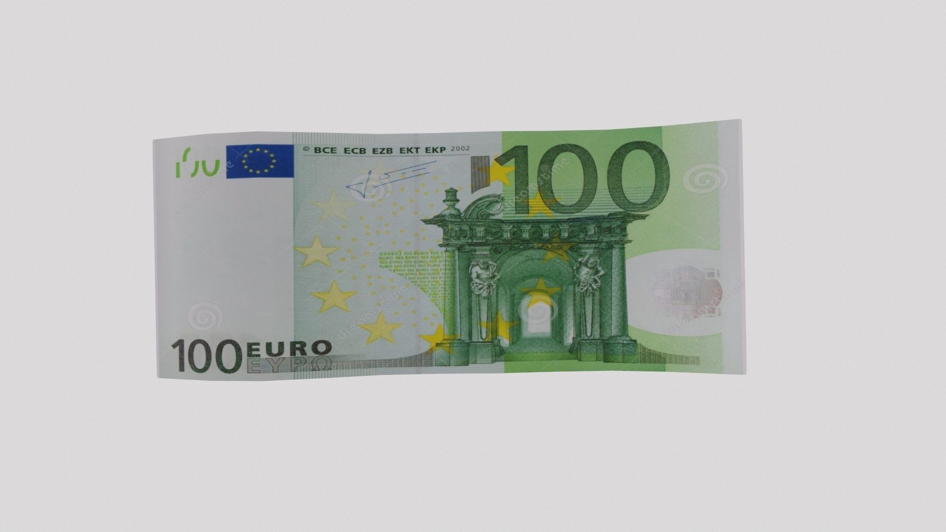 3D model 100 Euro Bill 3D Model VR / AR / low-poly | CGTrader