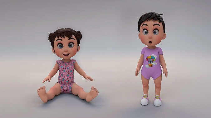 cartoon kids 3D Model Collection | CGTrader