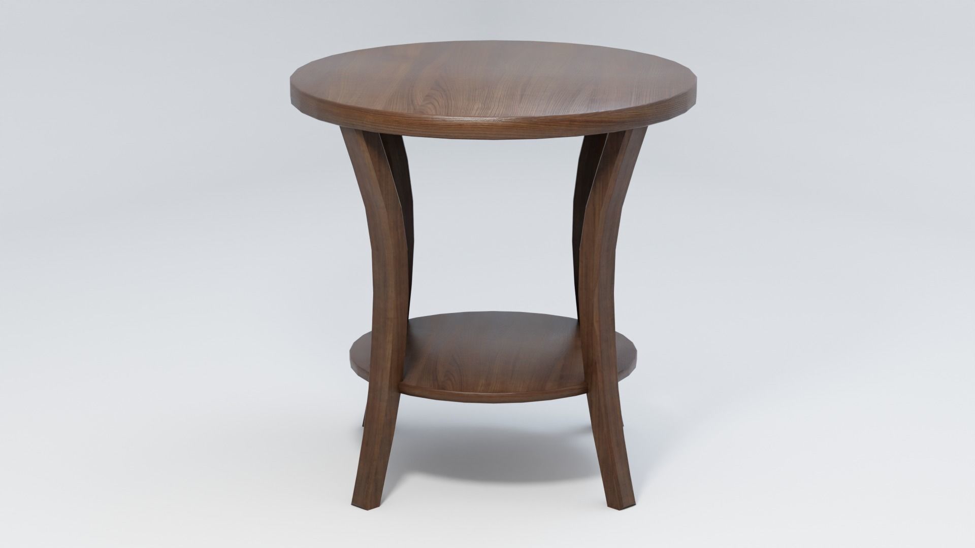 Classic Curved End Table 3D model | CGTrader