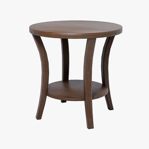 Classic Curved End Table 3D model | CGTrader