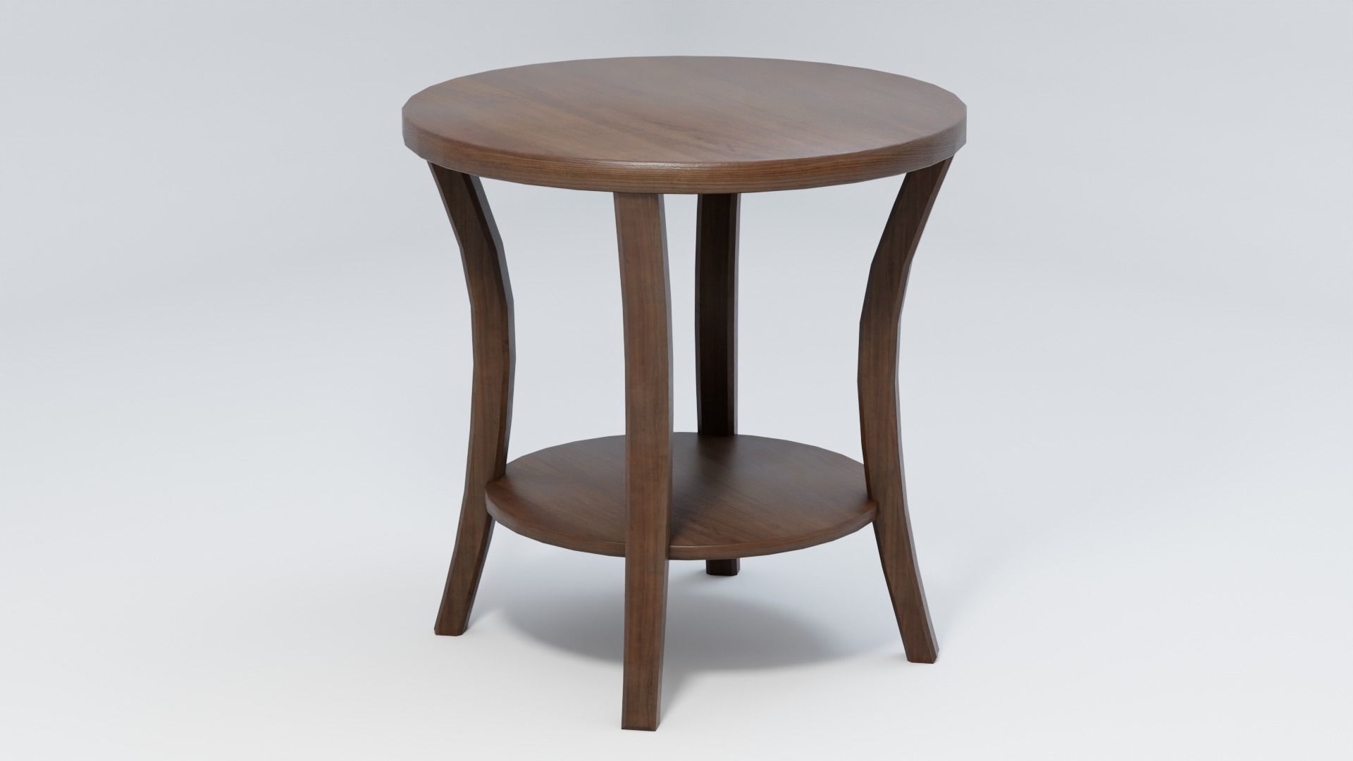 Classic Curved End Table 3D model | CGTrader
