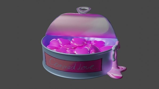 3D model Valentines Canned Love-Jelly VR / AR / low-poly | CGTrader
