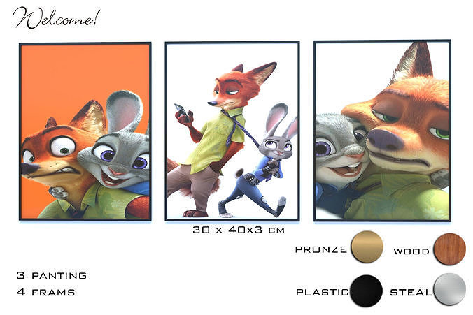 Disney frame 3D model | CGTrader