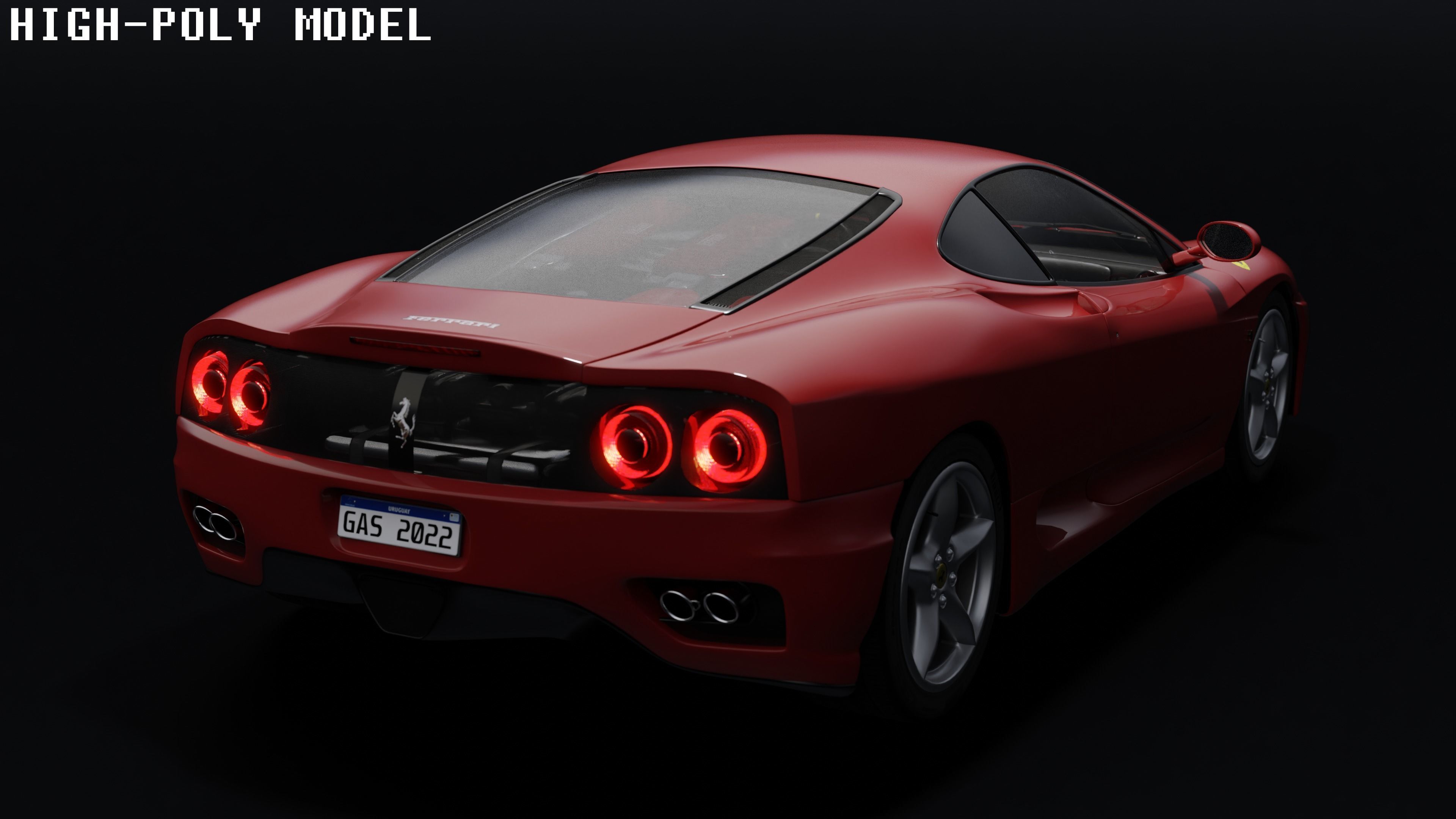 3D model Ferrari F-360 Modena - Complete Edition VR / AR / low-poly ...
