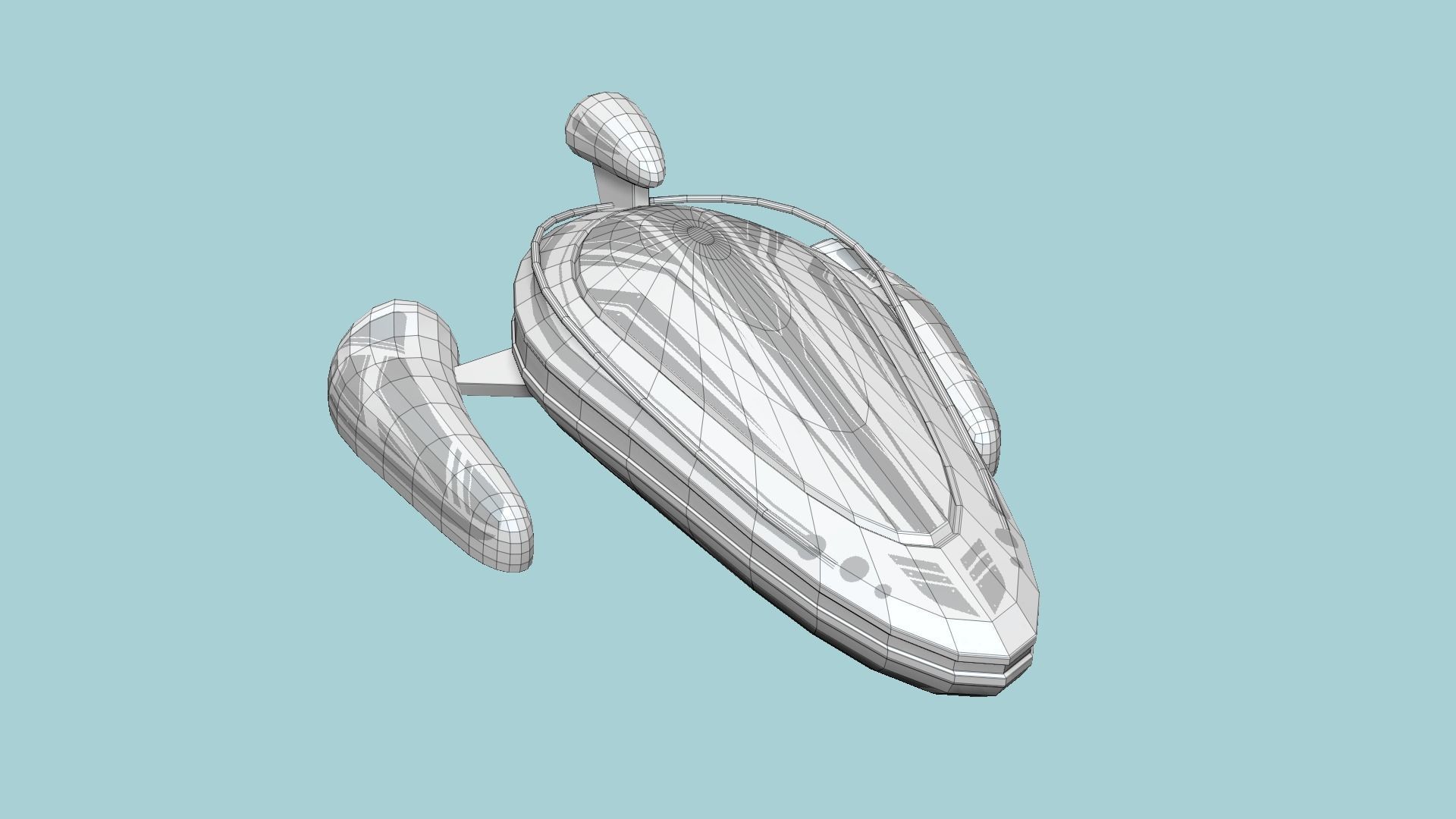 3D model Alien Spaceship UFO H02 Aluminum - Sci Fi Spacecraft Design VR / AR / low-poly | CGTrader