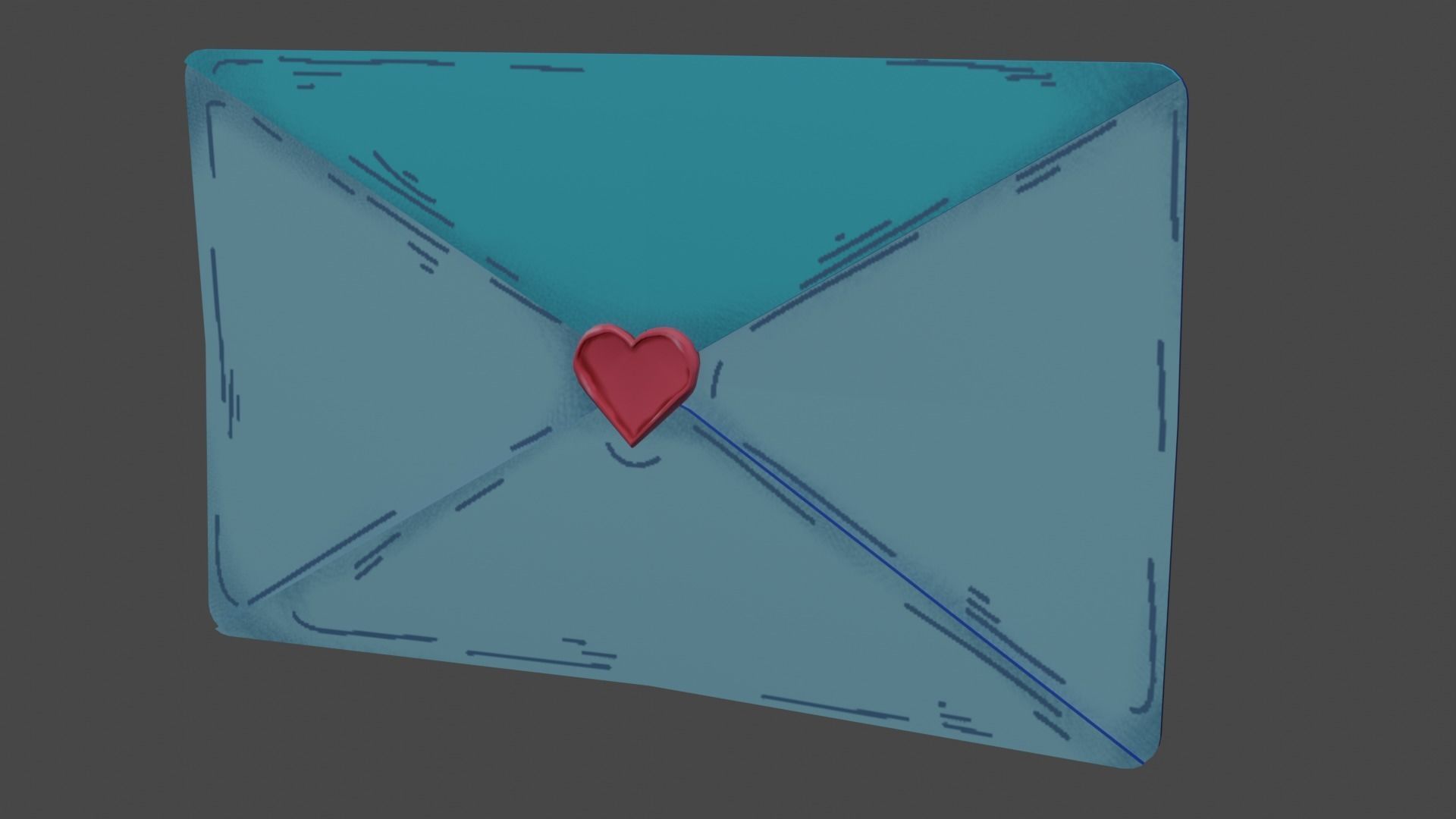3D model Valentines Love Letter VR / AR / low-poly | CGTrader