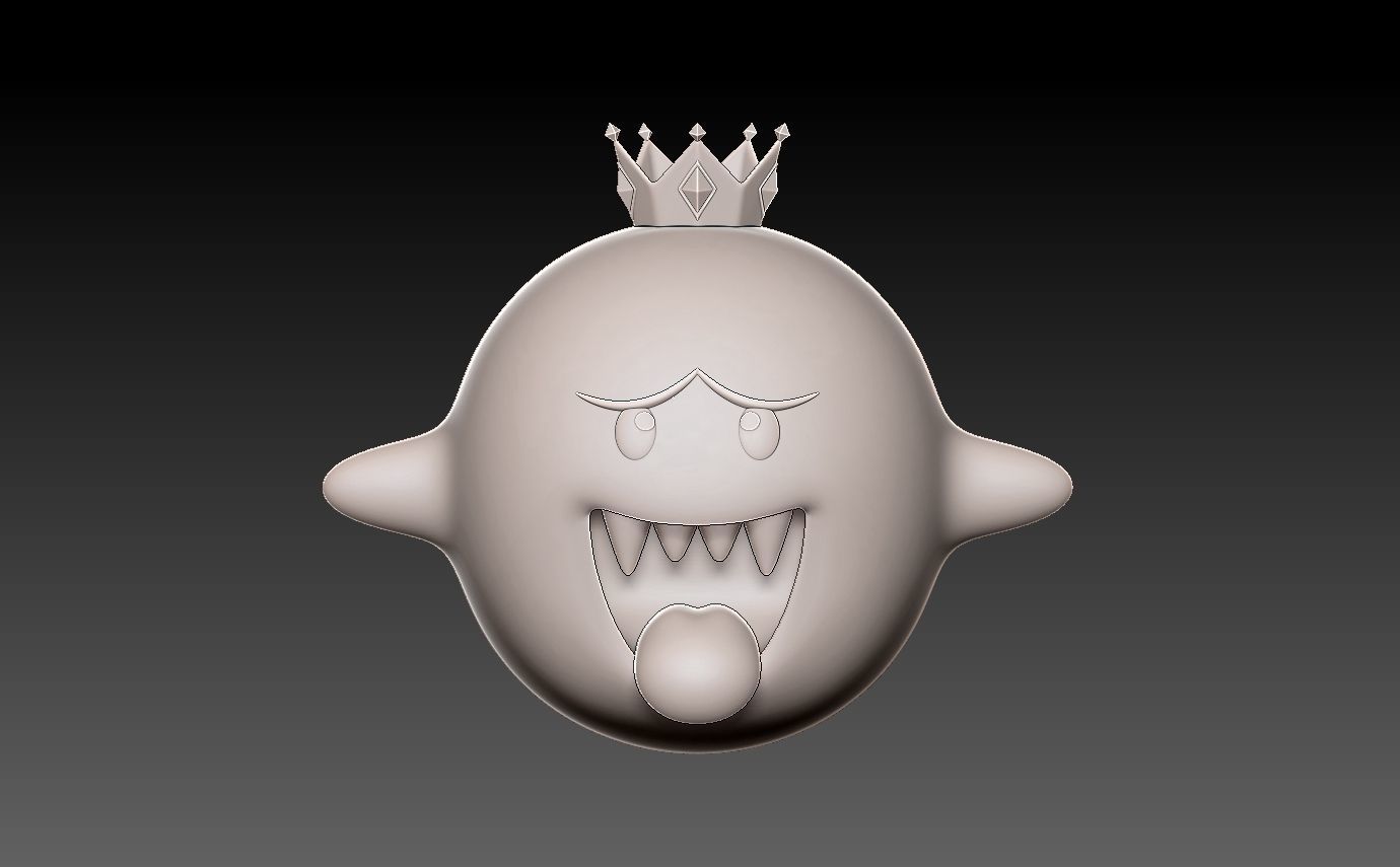free mario king boo free 3D model 3D printable | CGTrader