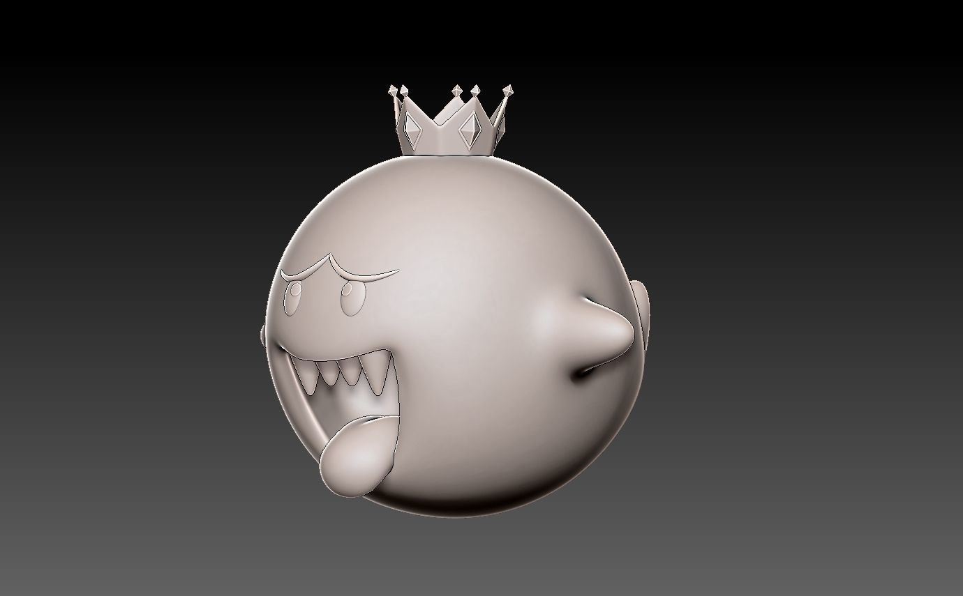 free mario king boo free 3D model 3D printable | CGTrader