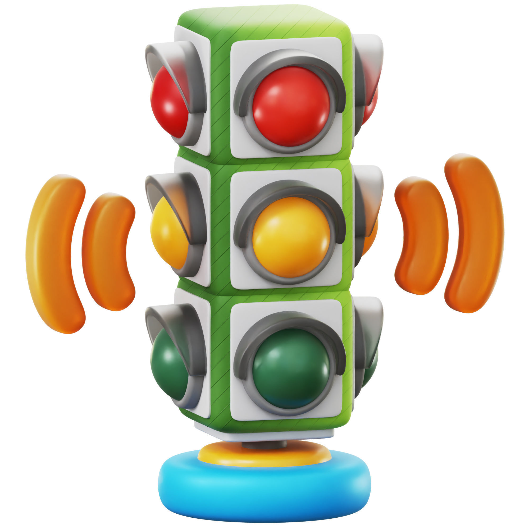 3D model 3D Smart Tech Smart Traffic Light VR / AR / low-poly | CGTrader