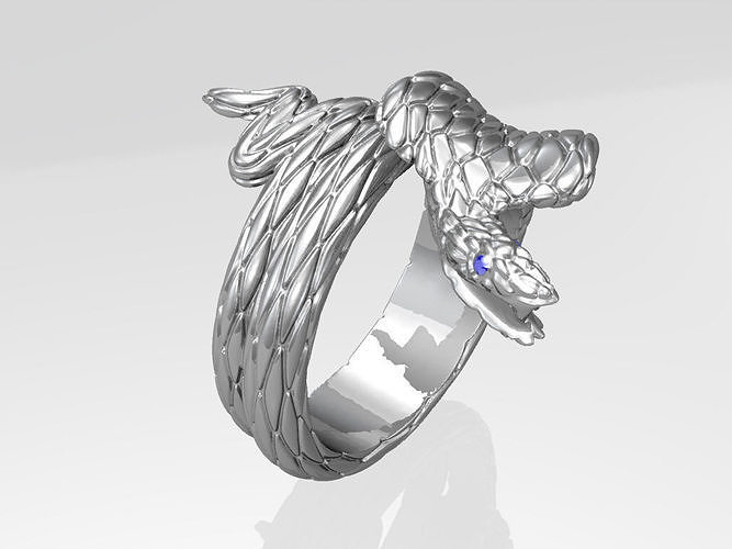 Snake ring 3D model 3D printable | CGTrader