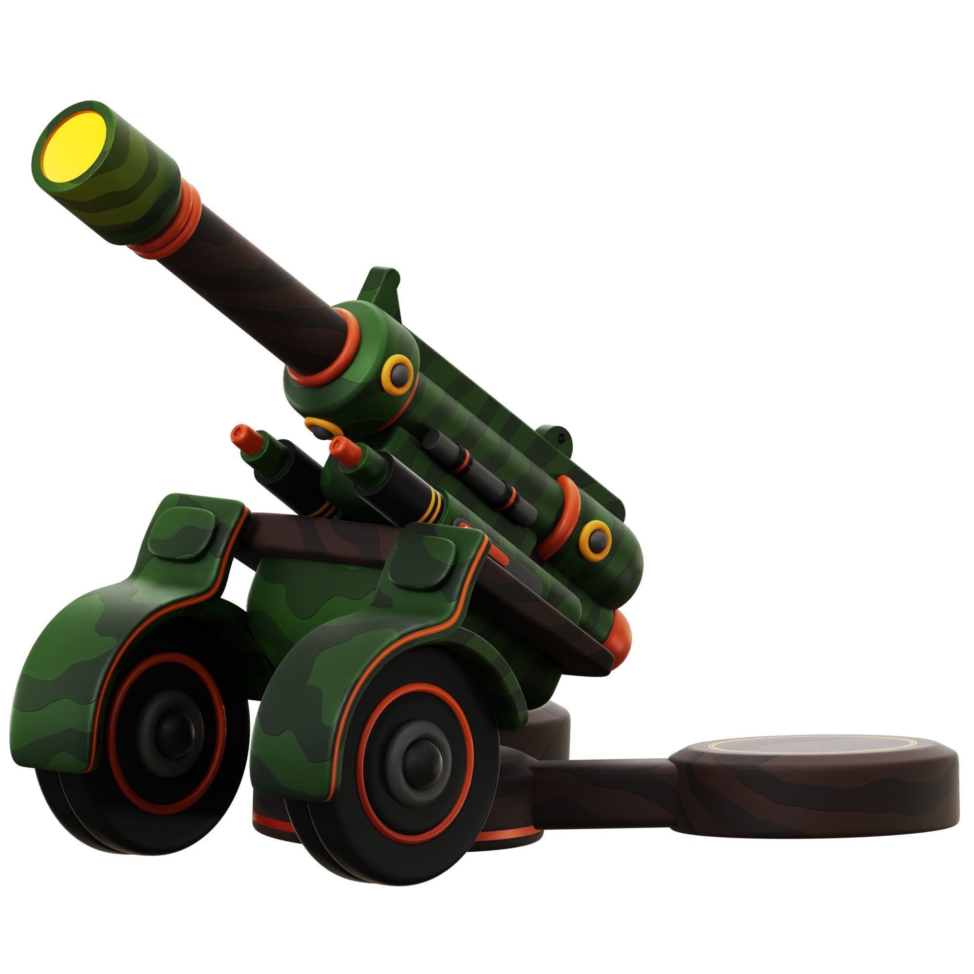 3D model 3D Army Artillery Gun VR / AR / low-poly | CGTrader