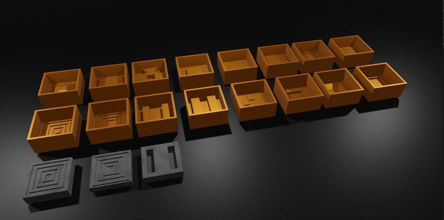 Molds For Tiles simple Collection Tiles Molds Prefabs 3D model 3D ...