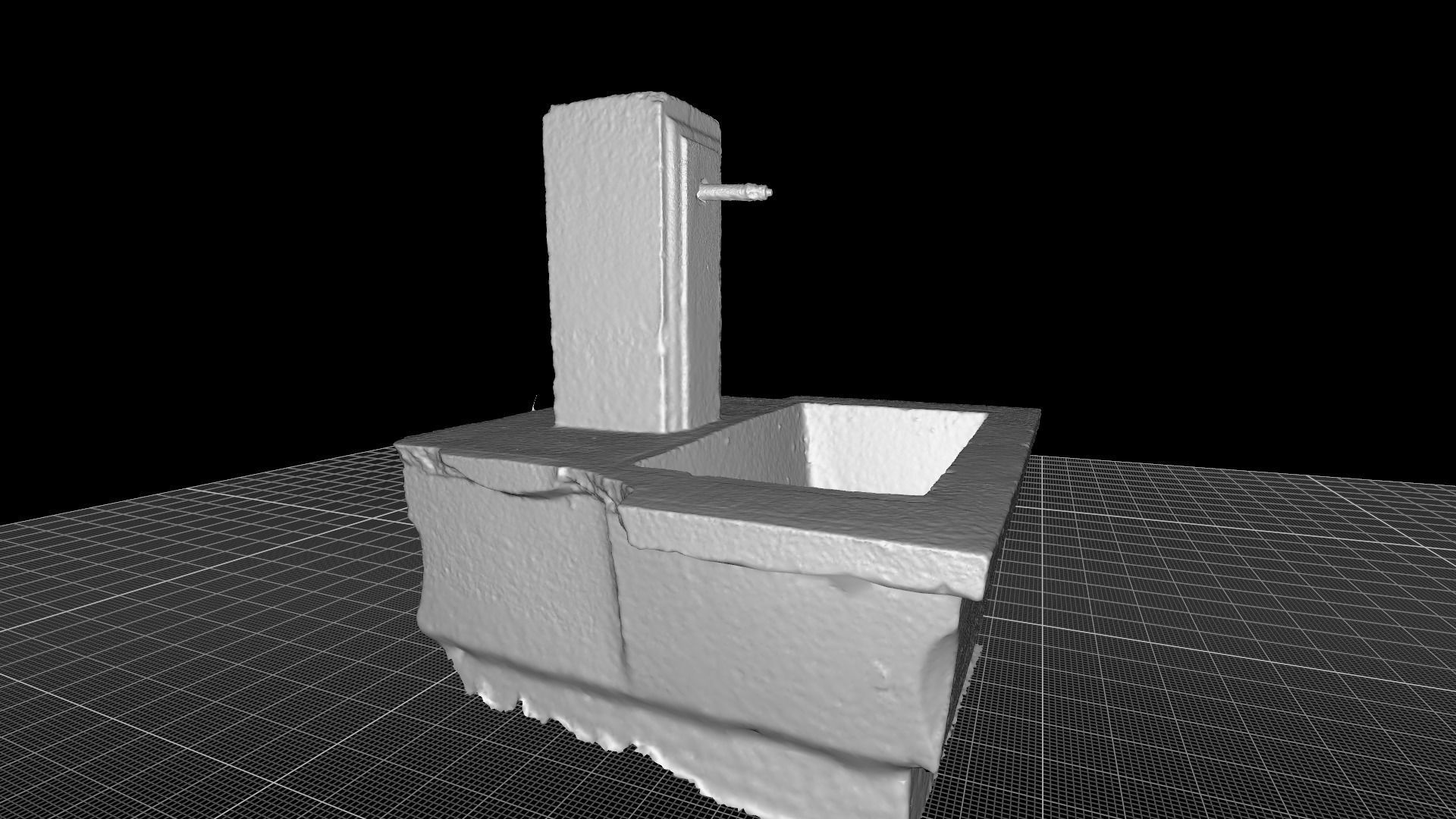 Water Fountain with Moss 3D model | CGTrader