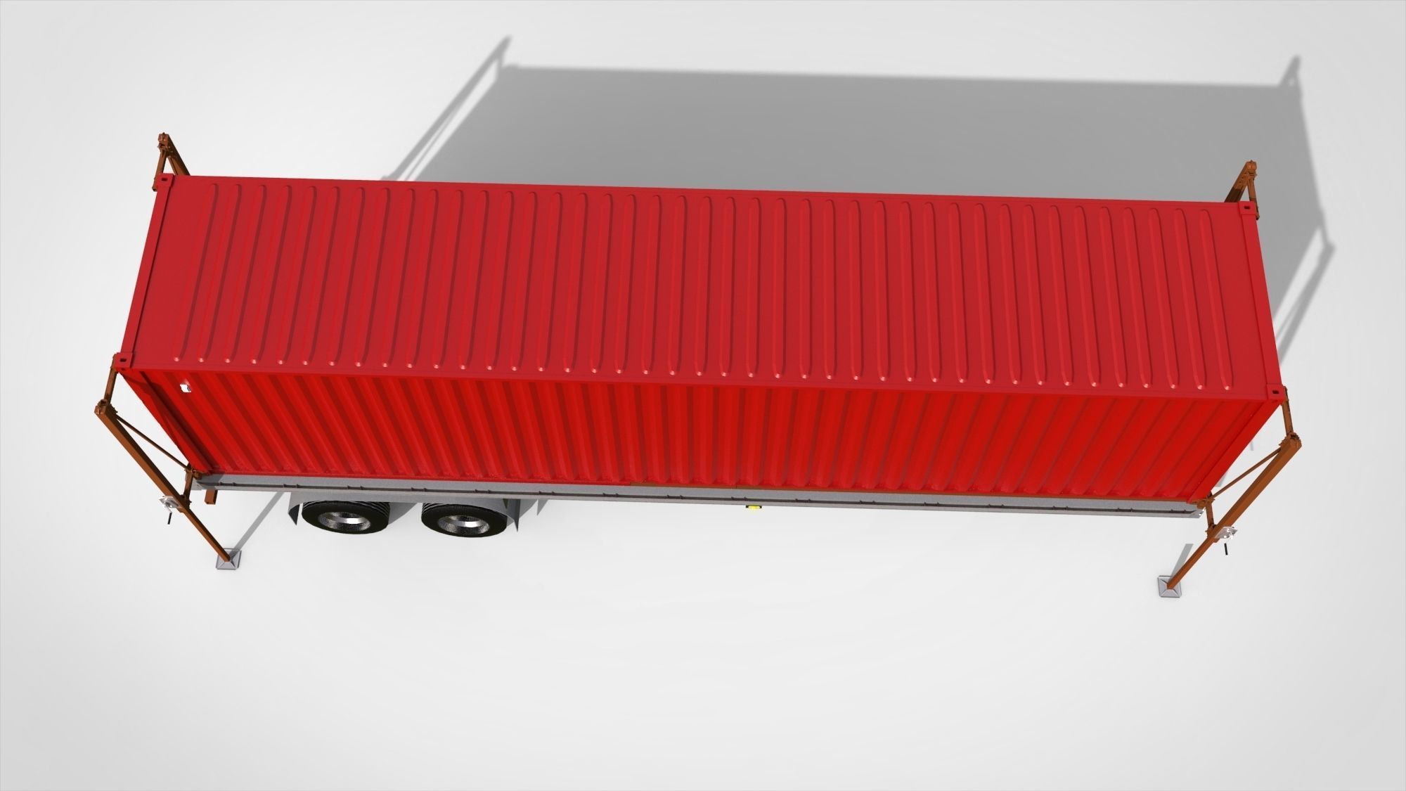 Container trailer 3D model | CGTrader