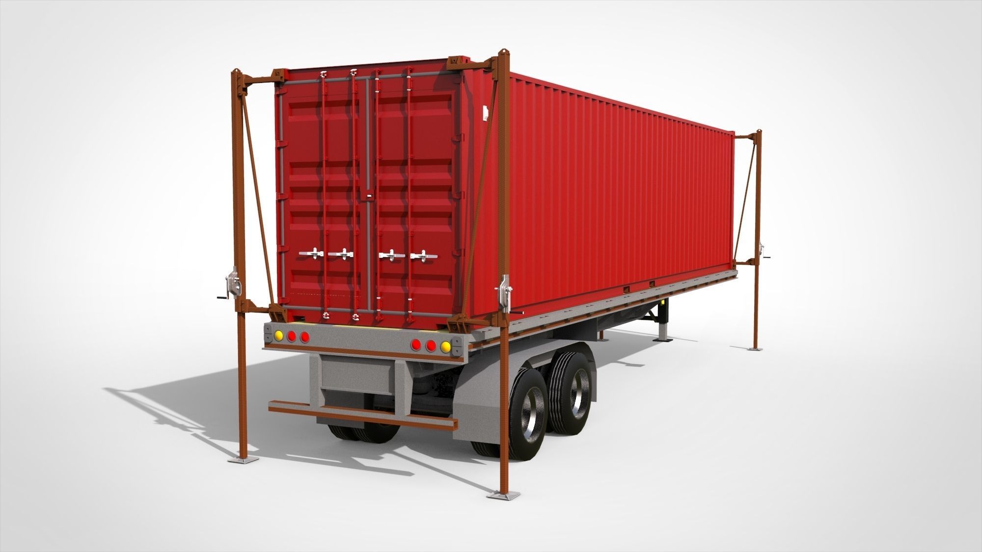 Container trailer 3D model | CGTrader