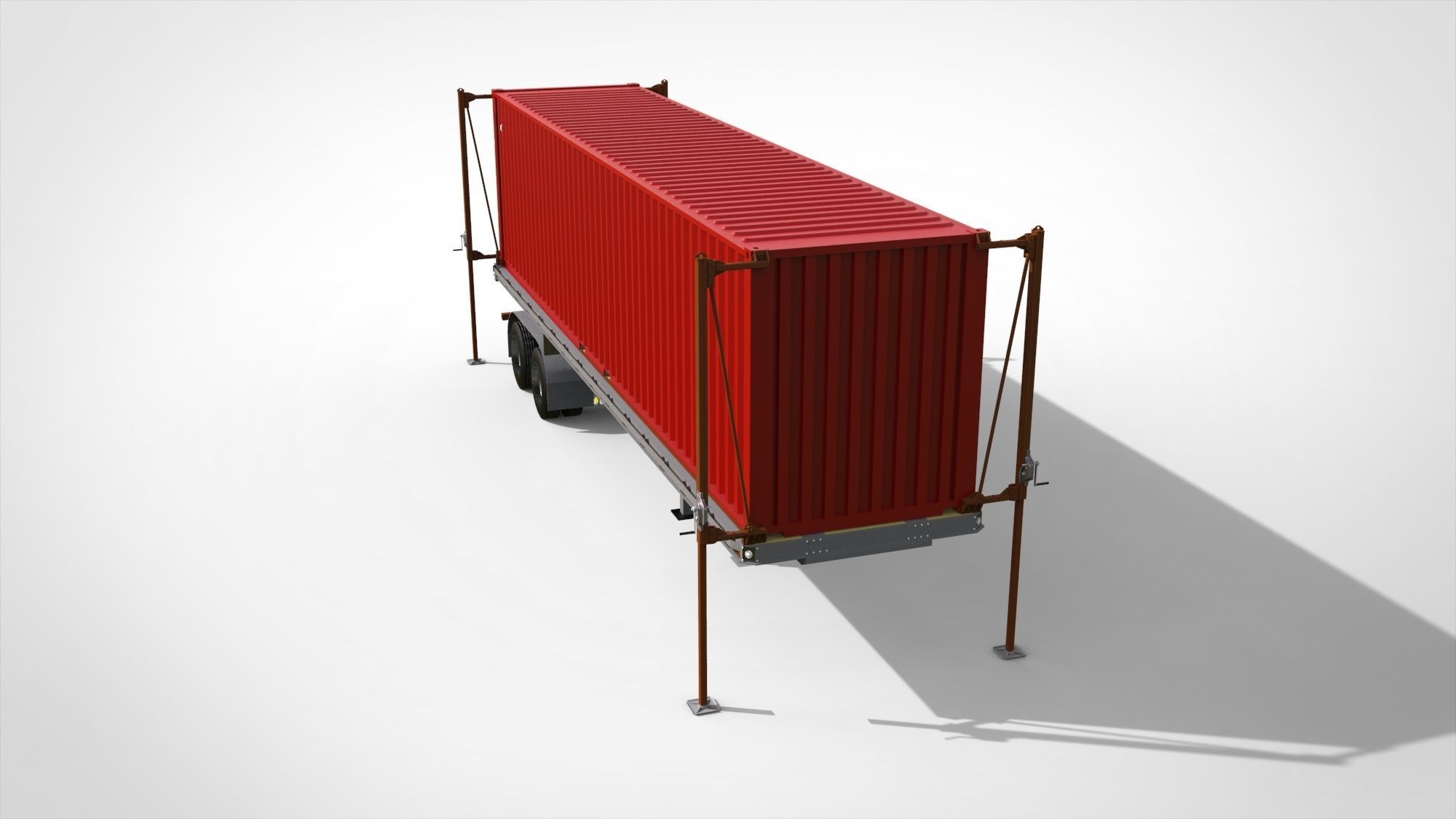 Container trailer 3D model | CGTrader