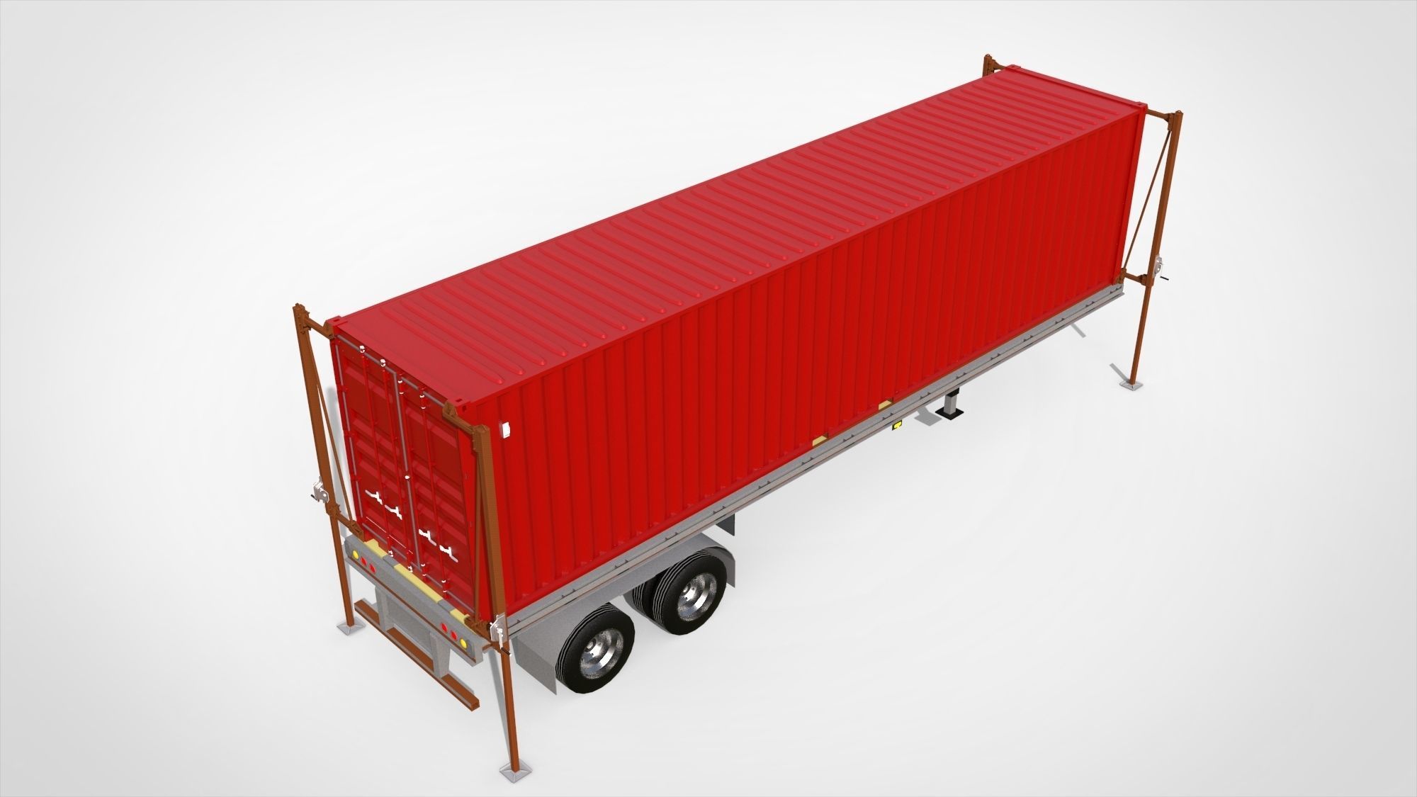 Container trailer 3D model | CGTrader