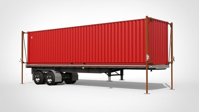 Container trailer 3D model | CGTrader