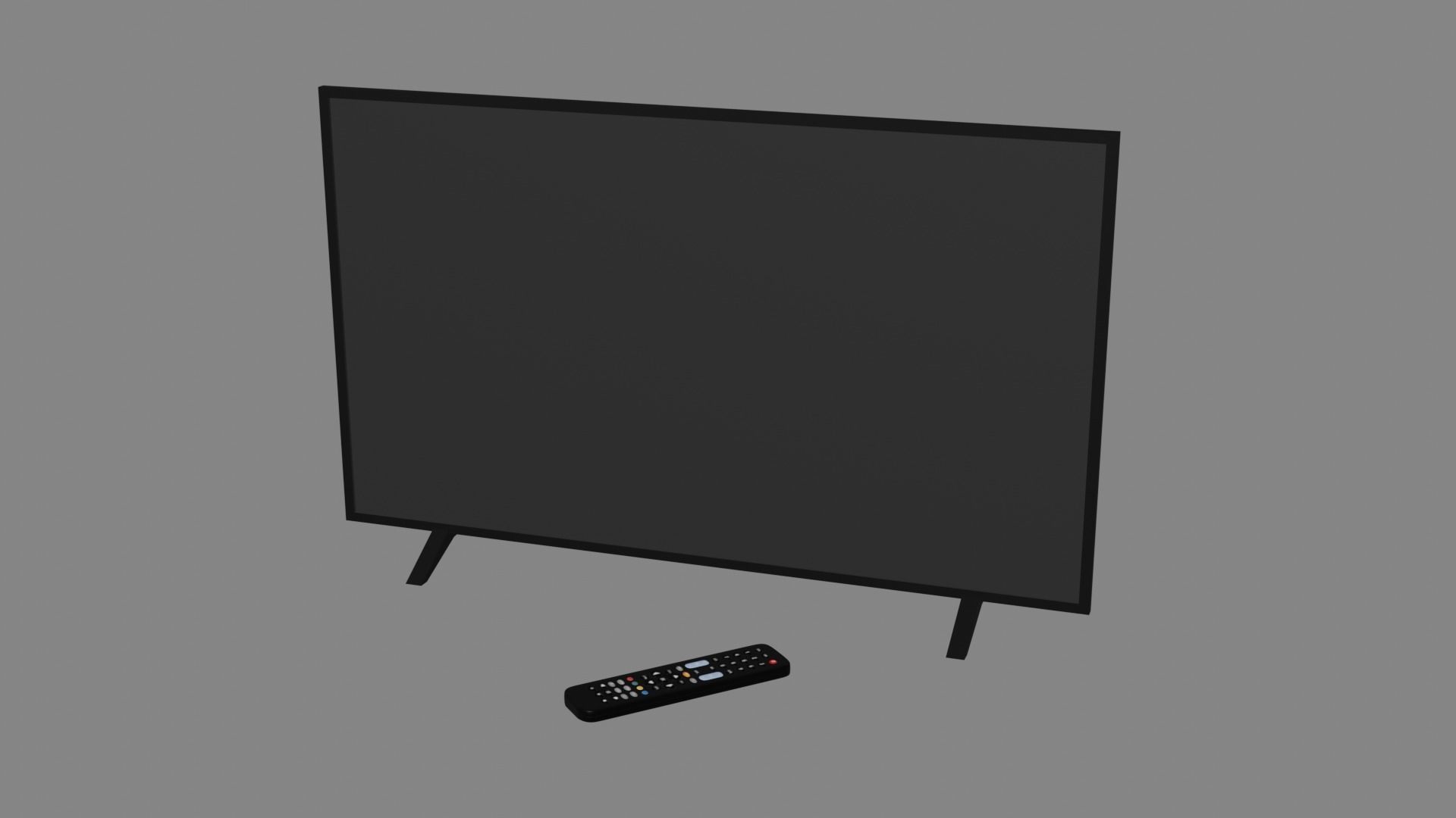 Tv and Remote3D 3D model | CGTrader