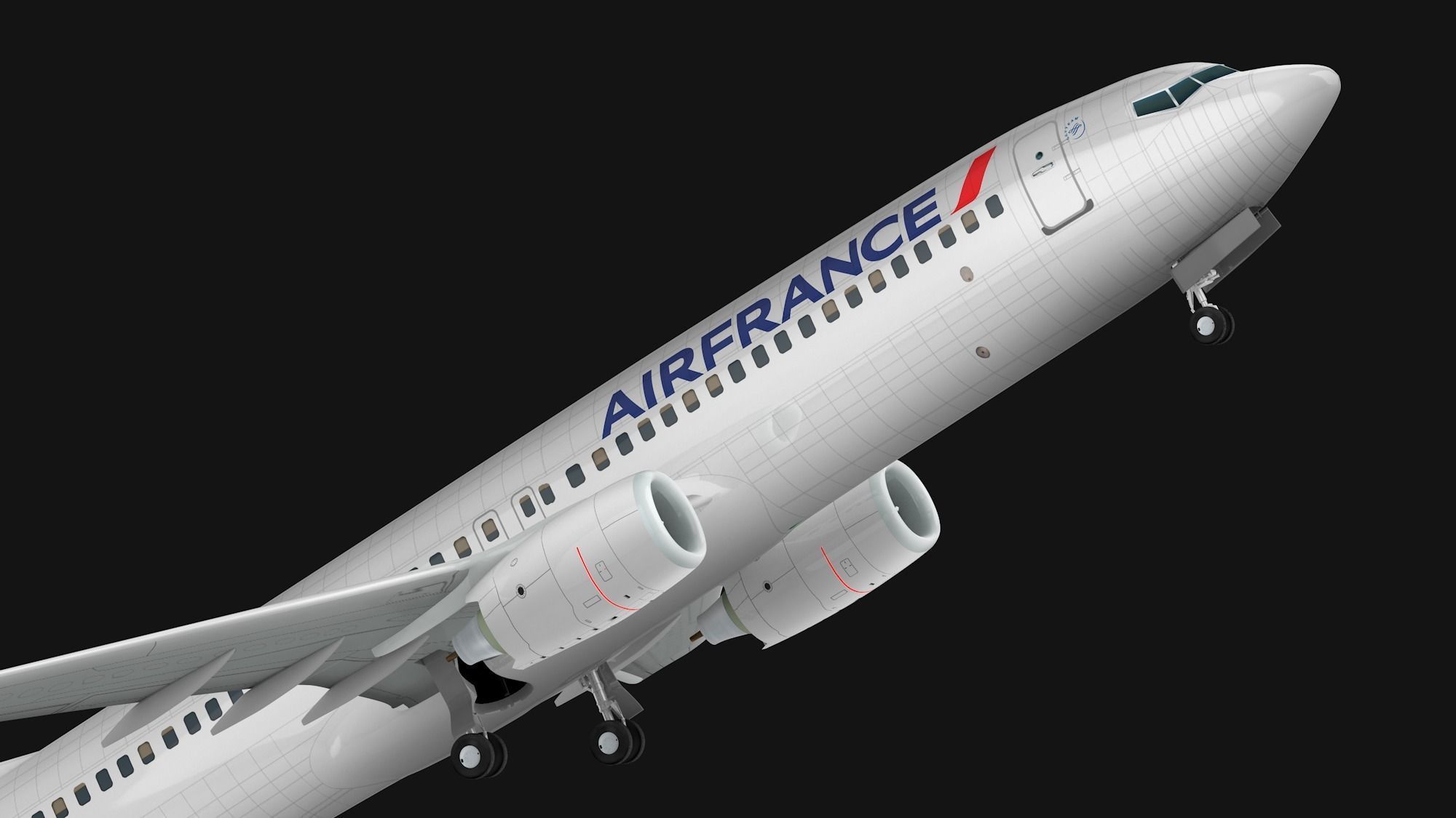 3D model Boeing 737-800 Air France VR / AR / low-poly | CGTrader