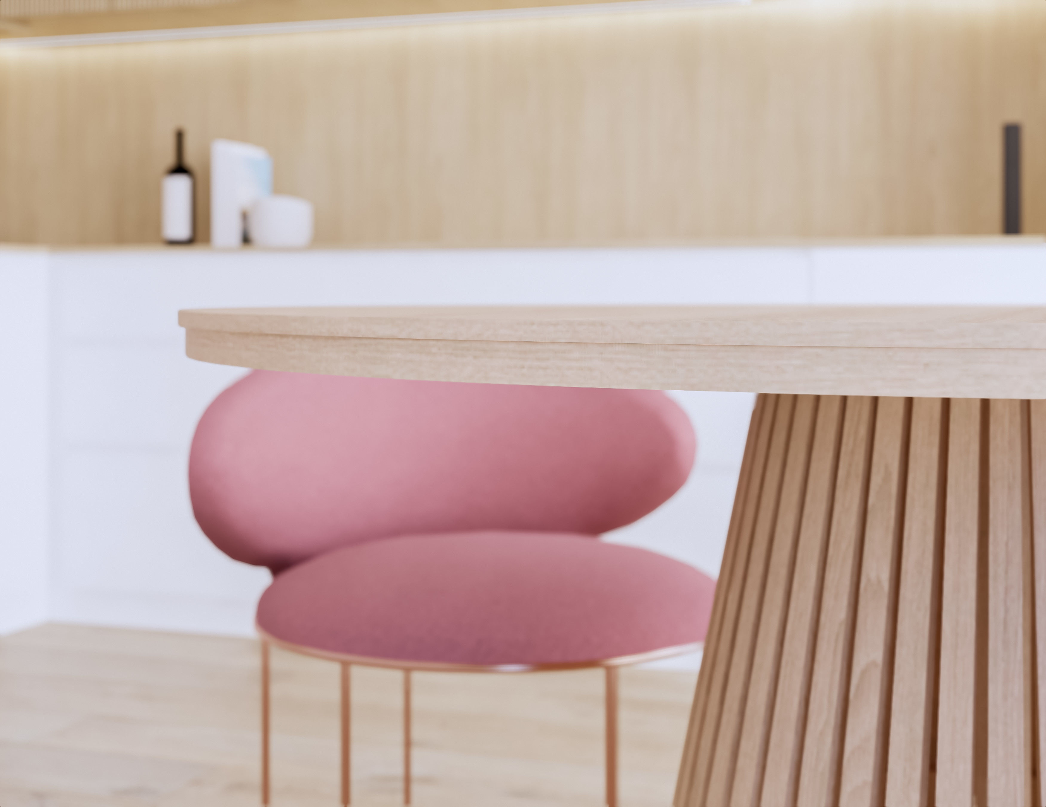 3D model Modern Dining Table created in Revit Family VR / AR / low-poly ...