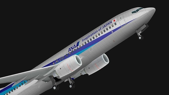 3D model Boeing 737-800 ANA All Nippon Airways VR / AR / low-poly ...