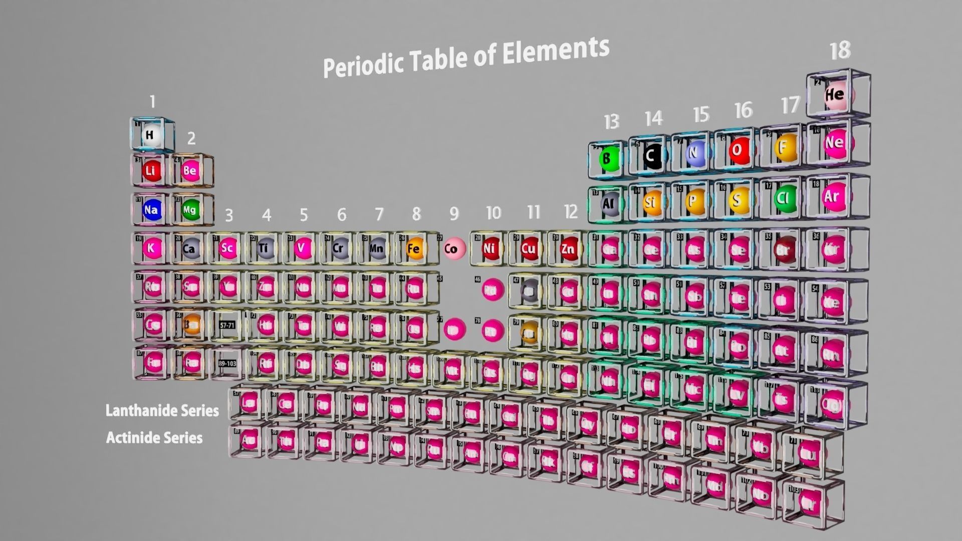 Periodic table 3D model | CGTrader